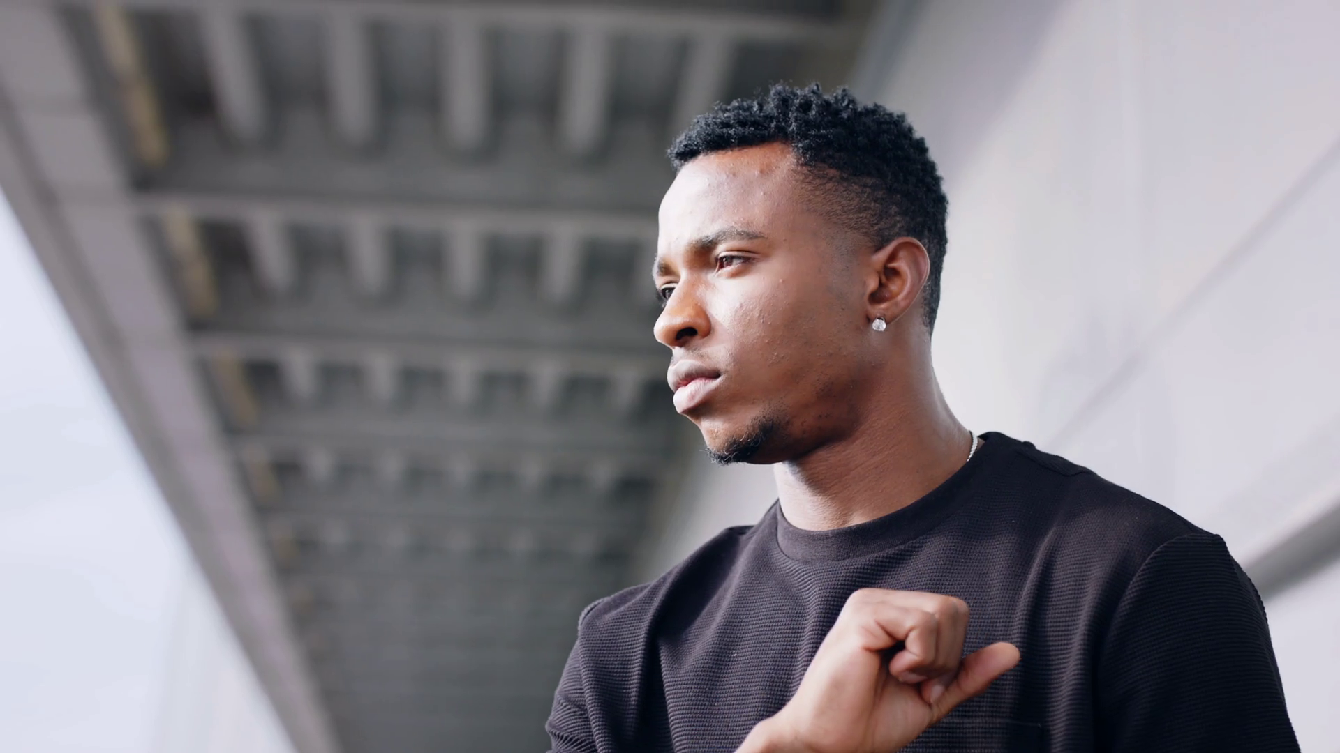 Portrait Of Black Man With Respect Gesture Stock Footage SBV-338906131 ...