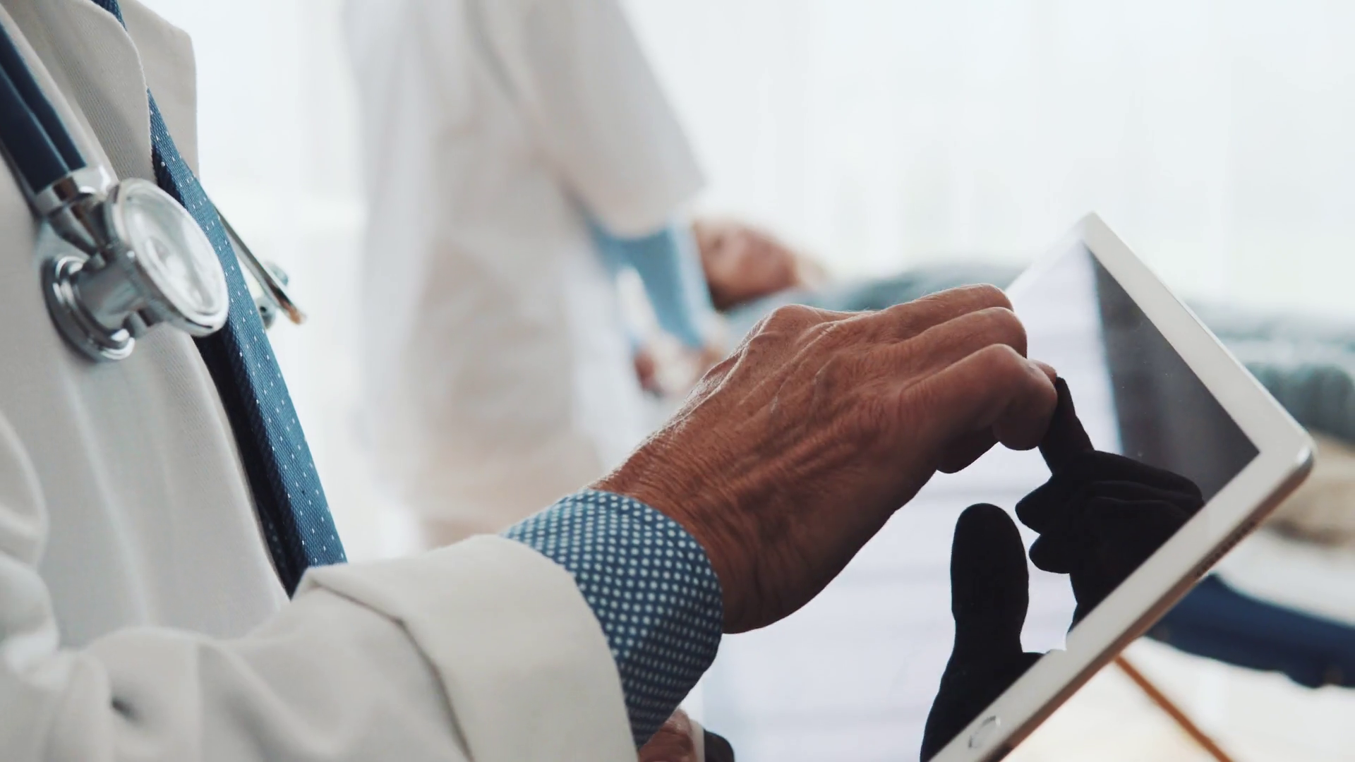 Senior Doctor Using Tablet In Office Stock Footage SBV-319343939 ...