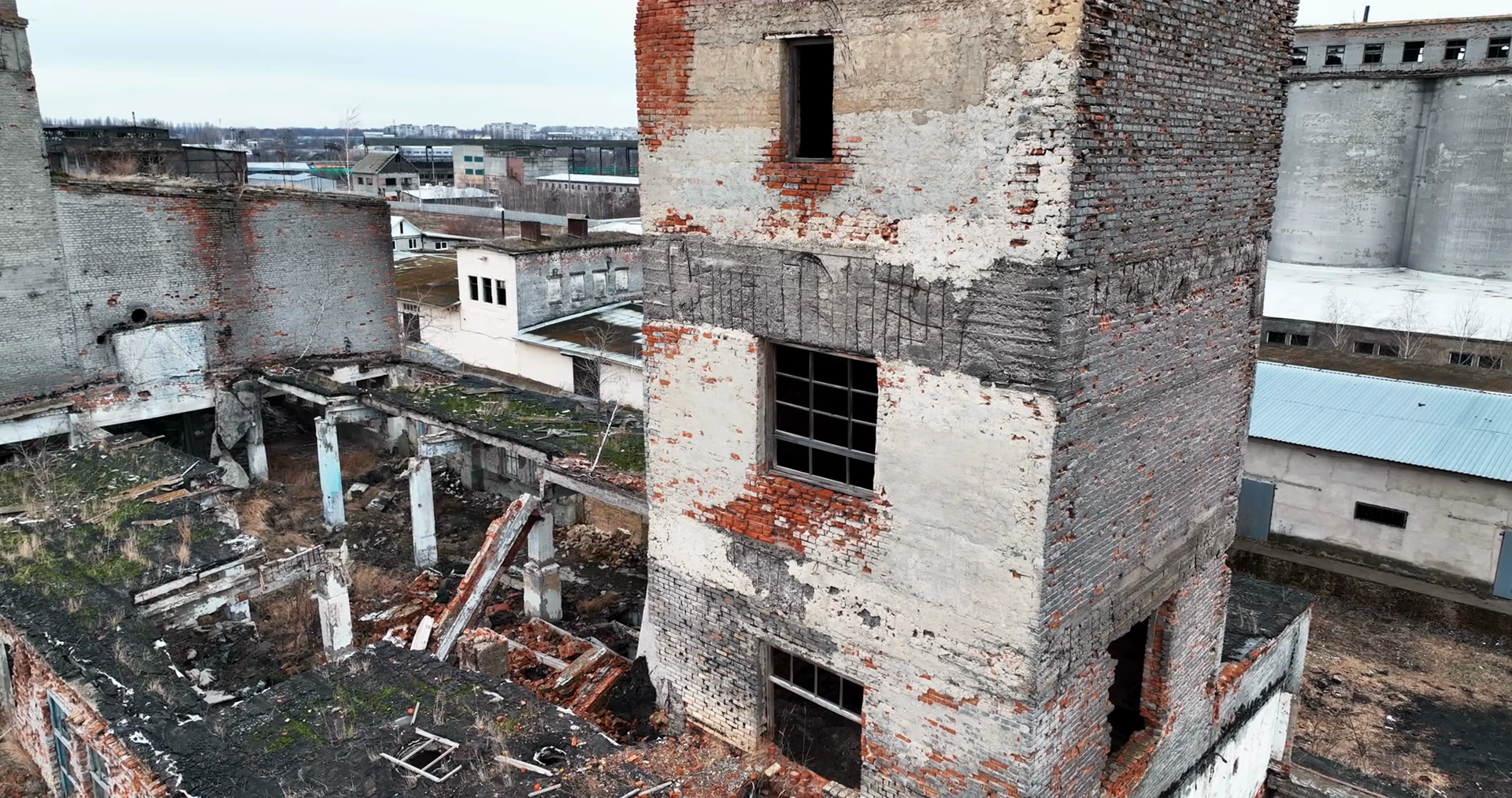 Wrecked Buildings Damaged Air Bombing Stock Footage SBV-352821882 ...