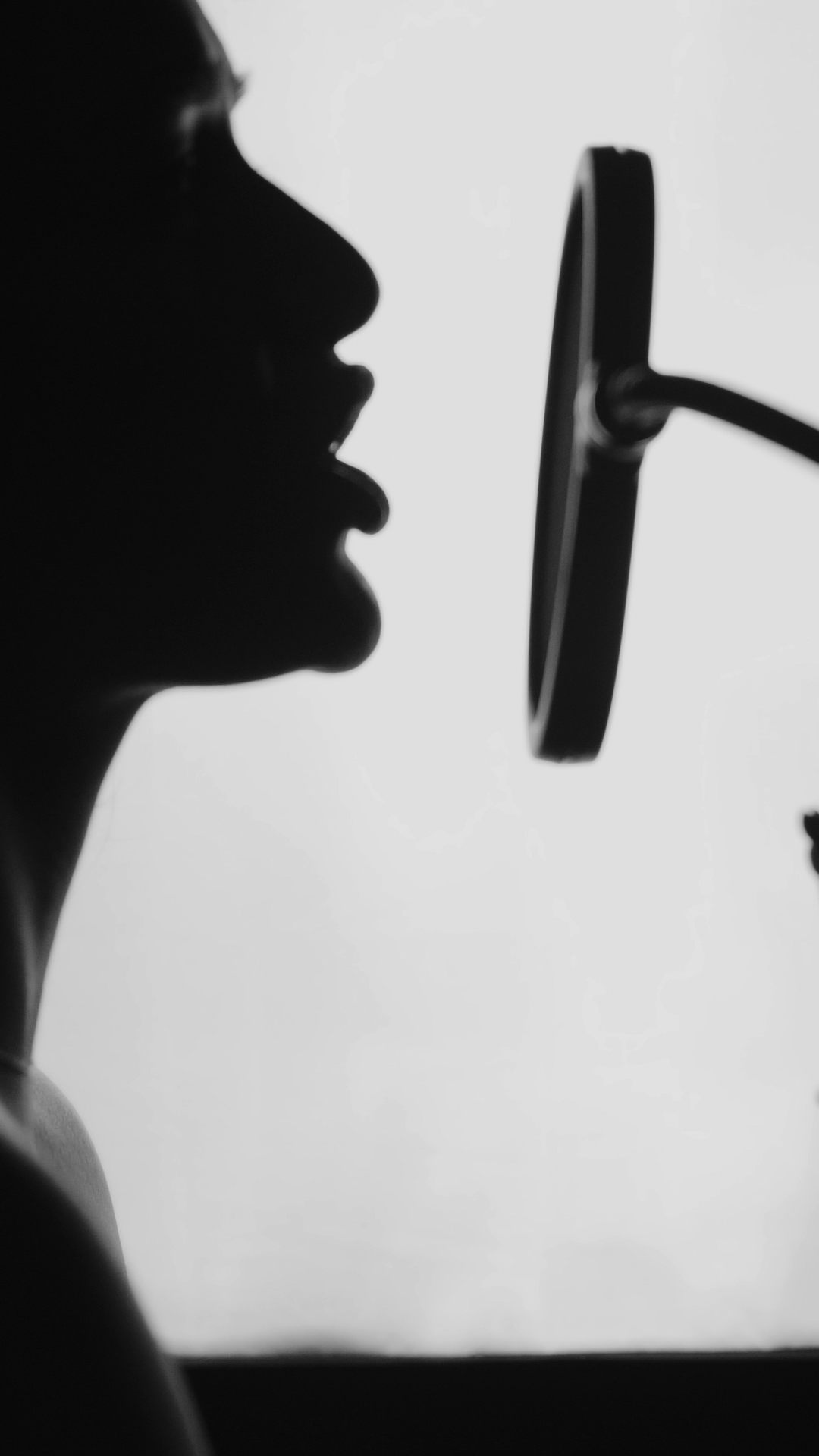 Woman Singing In Recording Studio Profile Of Stock Footage SBV ...