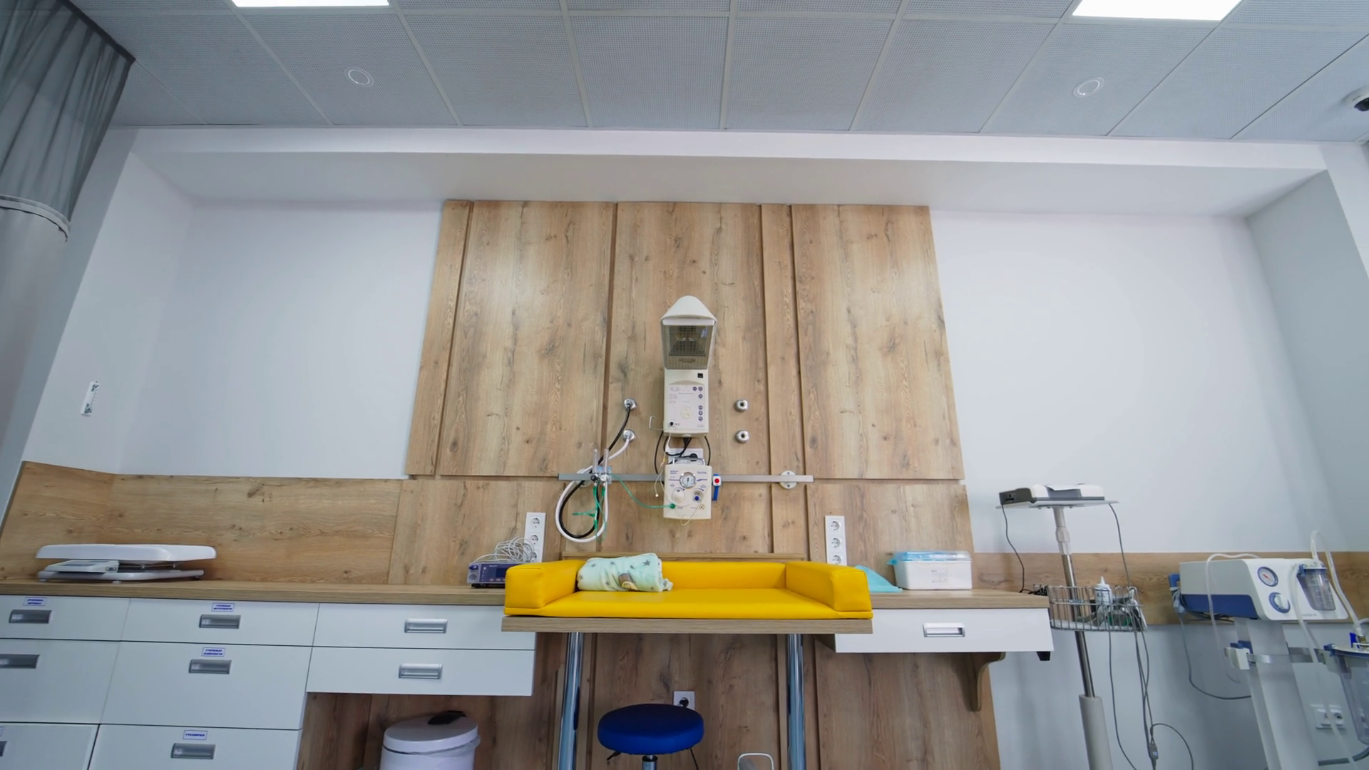 Wood Panels At Wall Of Delivery Ward Stock Footage SBV-353463770 ...