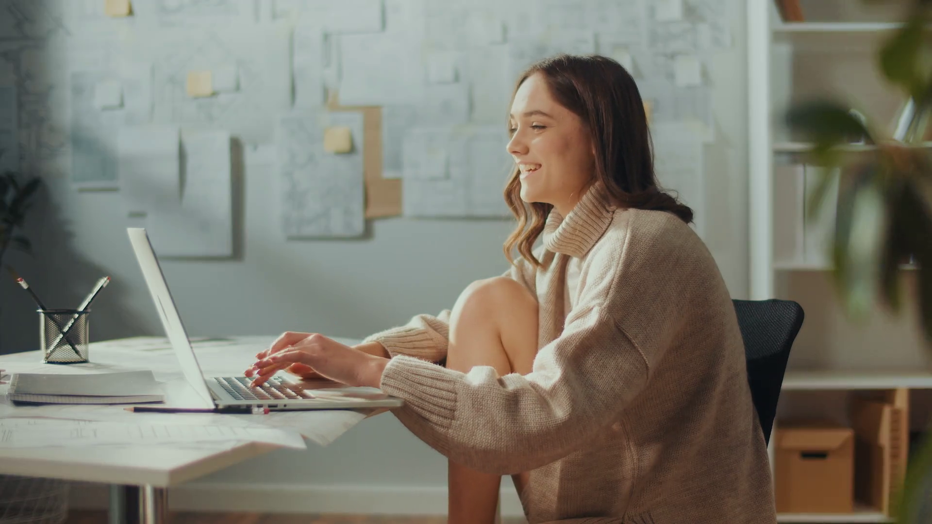 The Female Developer Is Constantly Stock Footage SBV-348508729 ...