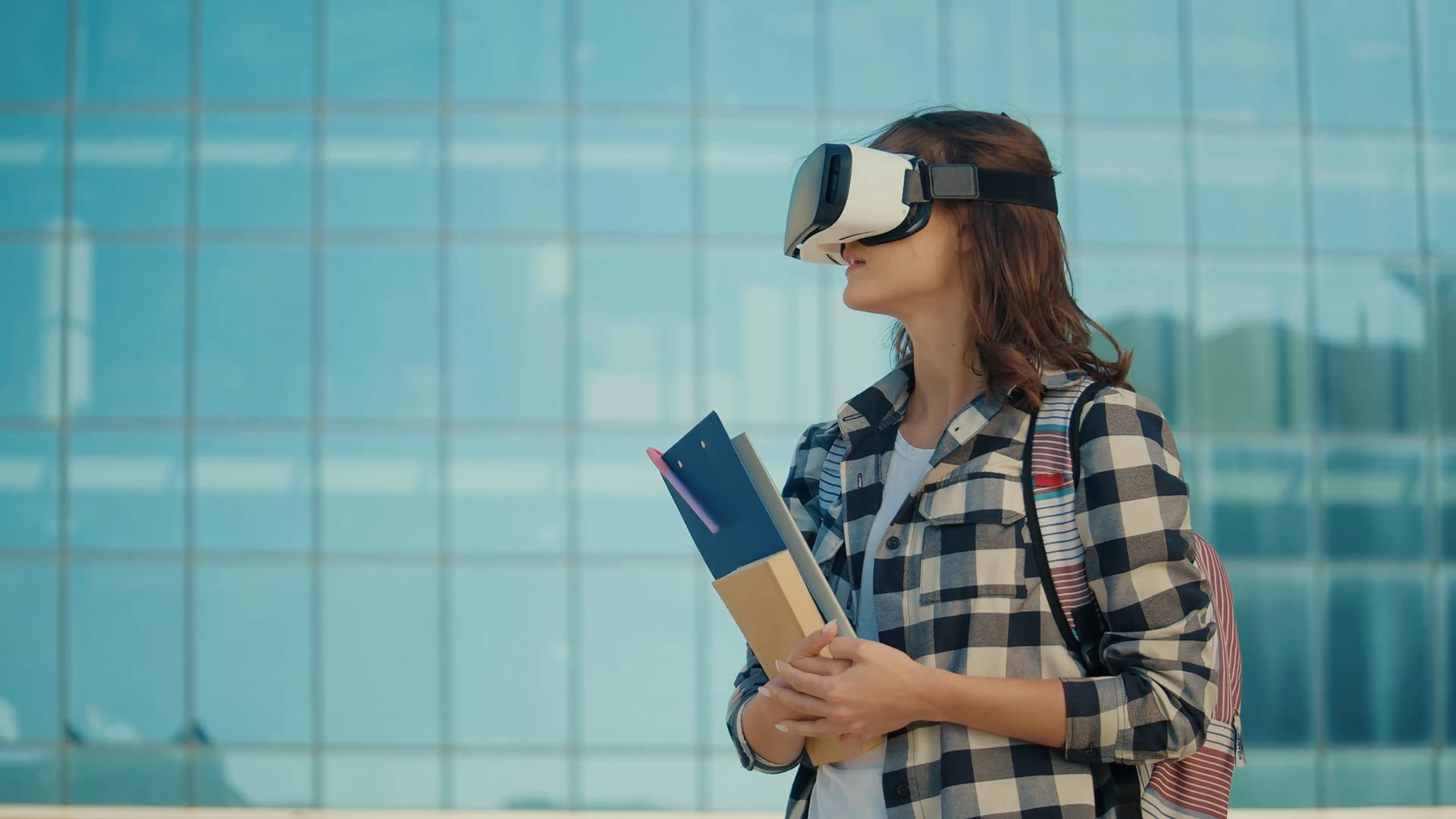 Student Using Vr Headsets At University Stock Footage SBV-347620404 ...