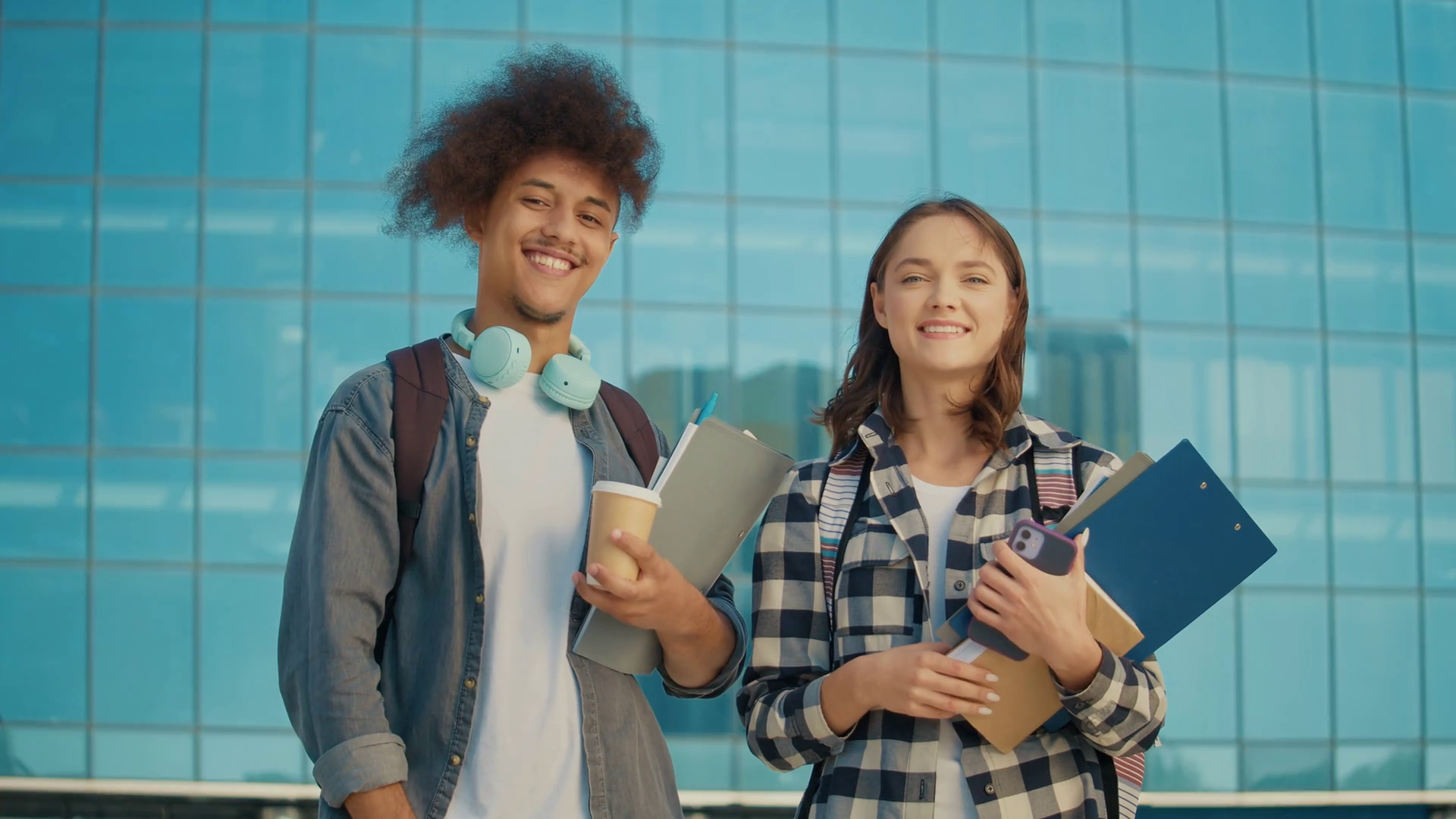 Portrait Of Attractive Students Showing Stock Footage SBV-347625241 ...