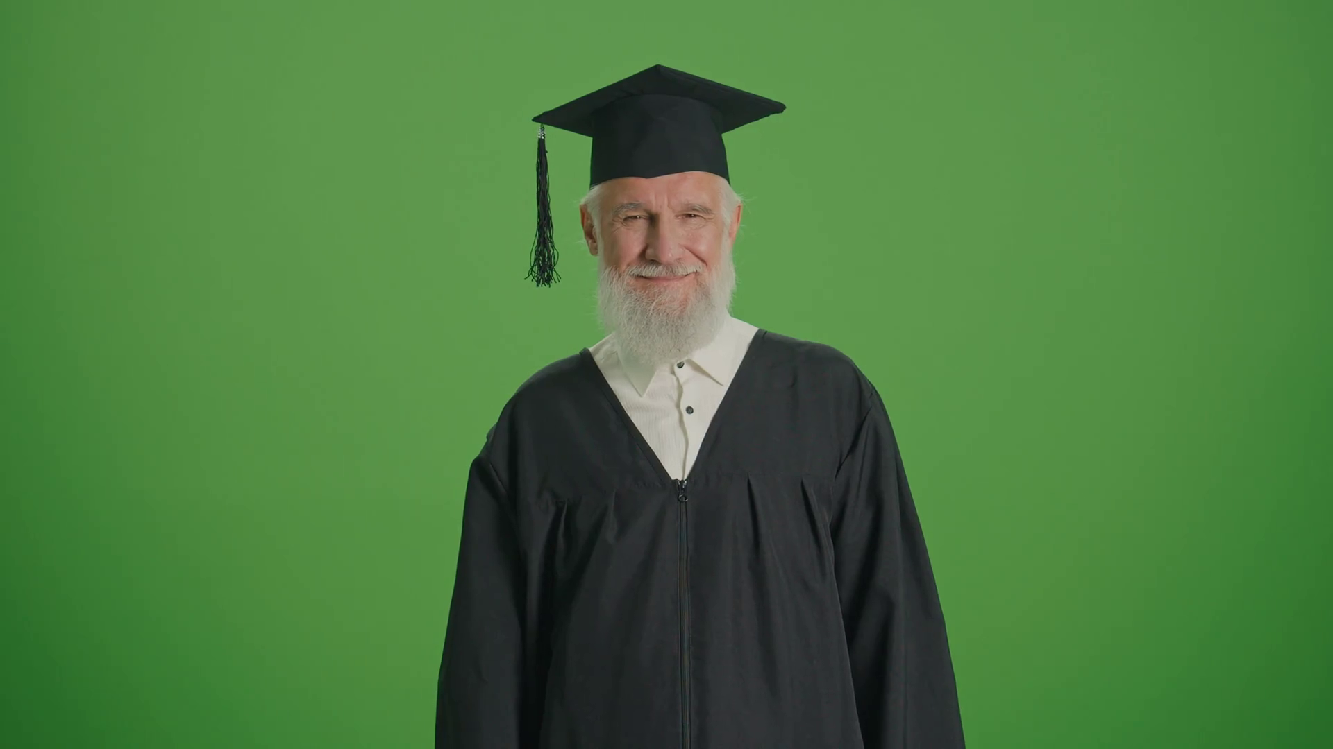 Green Screen Portrait Of Old Graduate Man Stock Footage SBV-347697047 ...