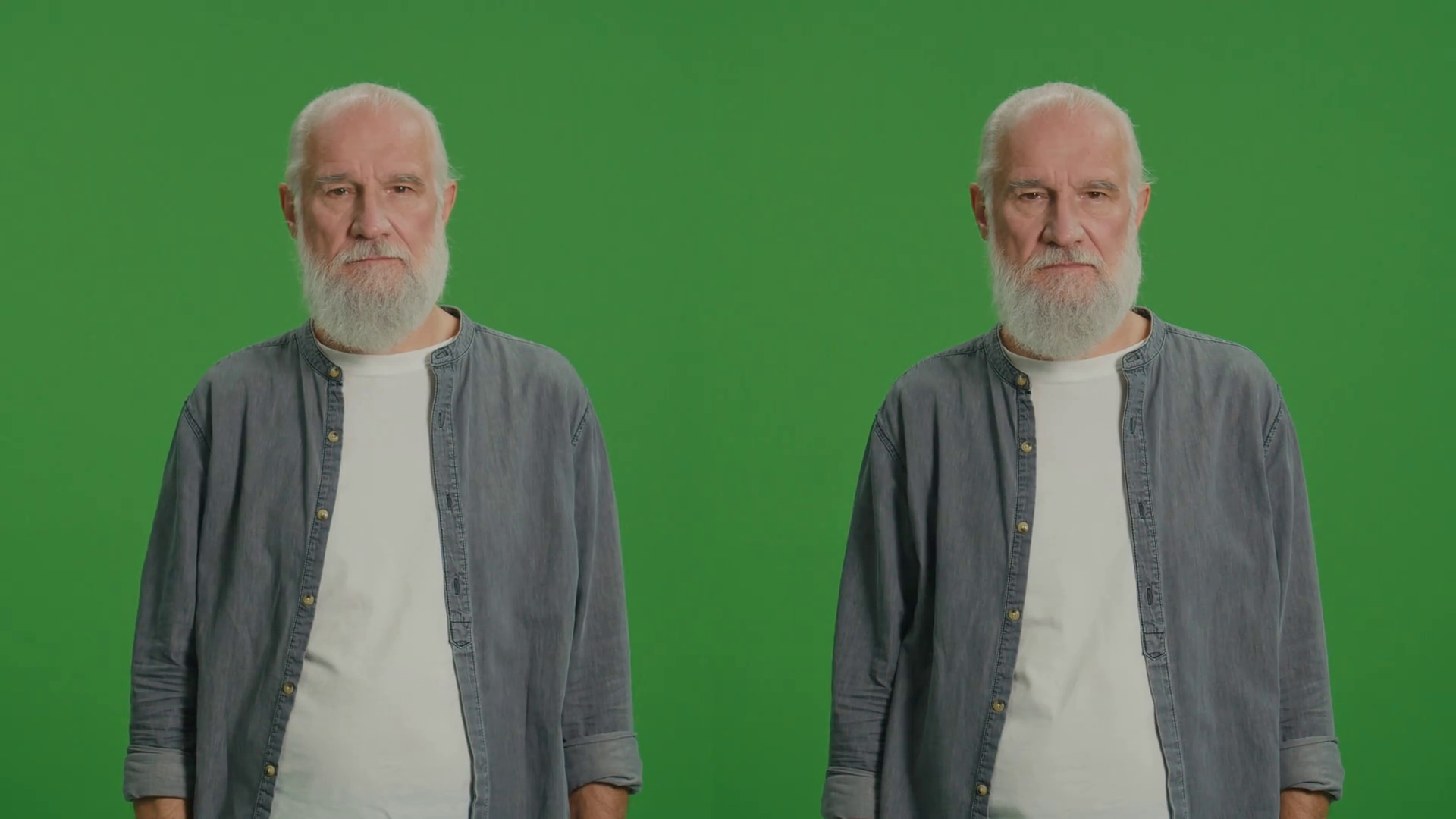 2-in-1 Split Green Screen Montage Angry Old Stock Footage SBV-348457175 ...