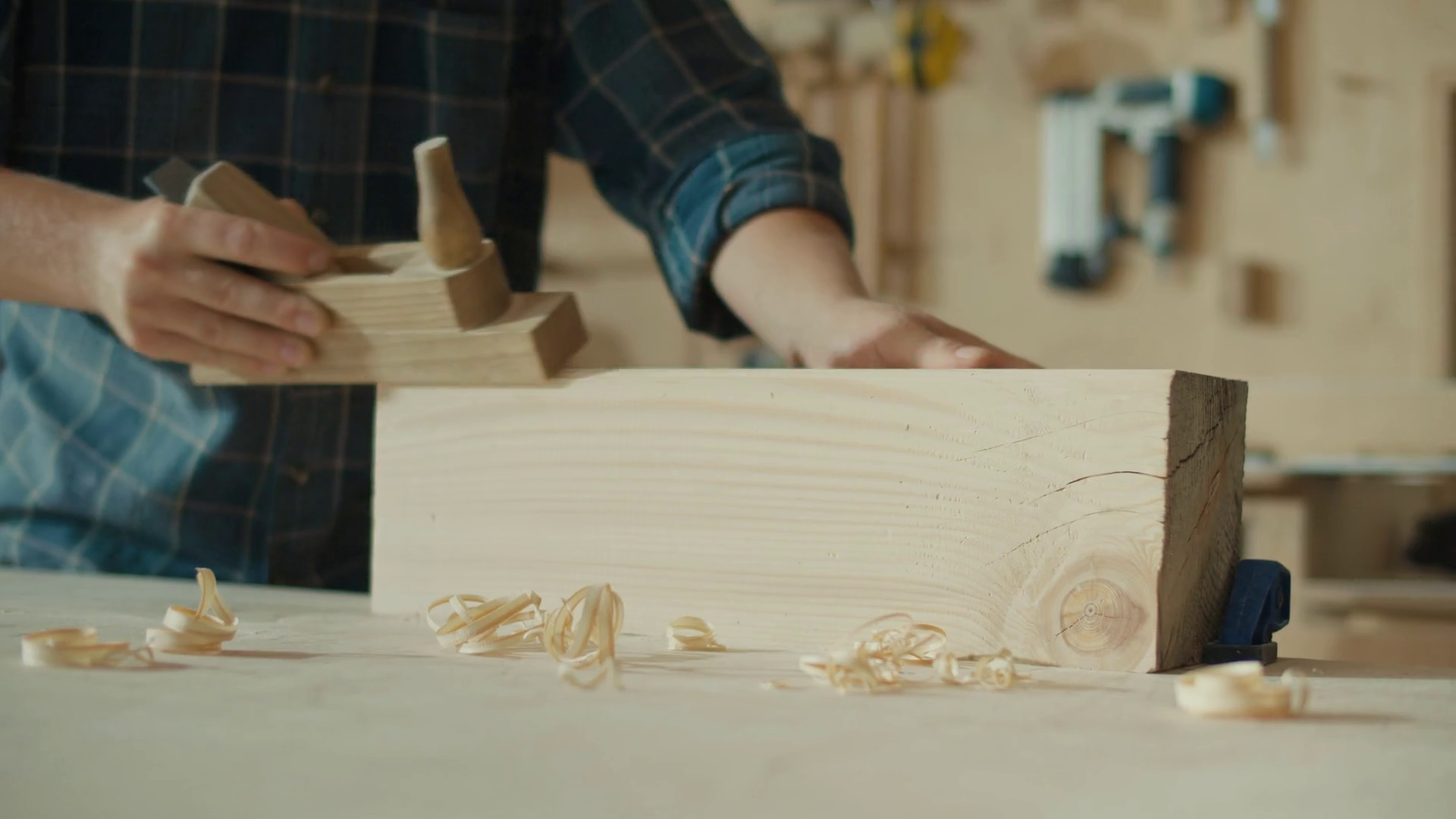 Close-up Of Artisan Craftsman Hands Using Stock Footage SBV-348825730 ...