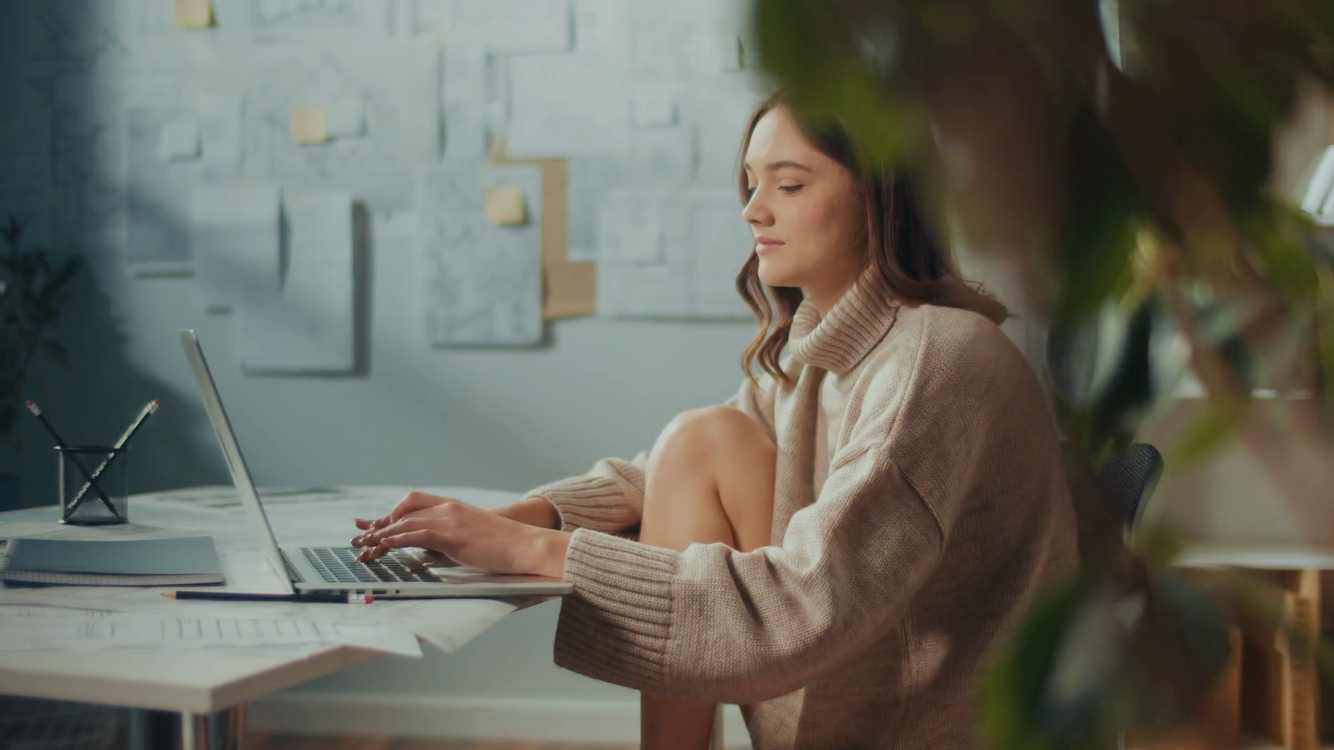 Female Developer Using Laptop Researching Stock Footage SBV-348829266 ...