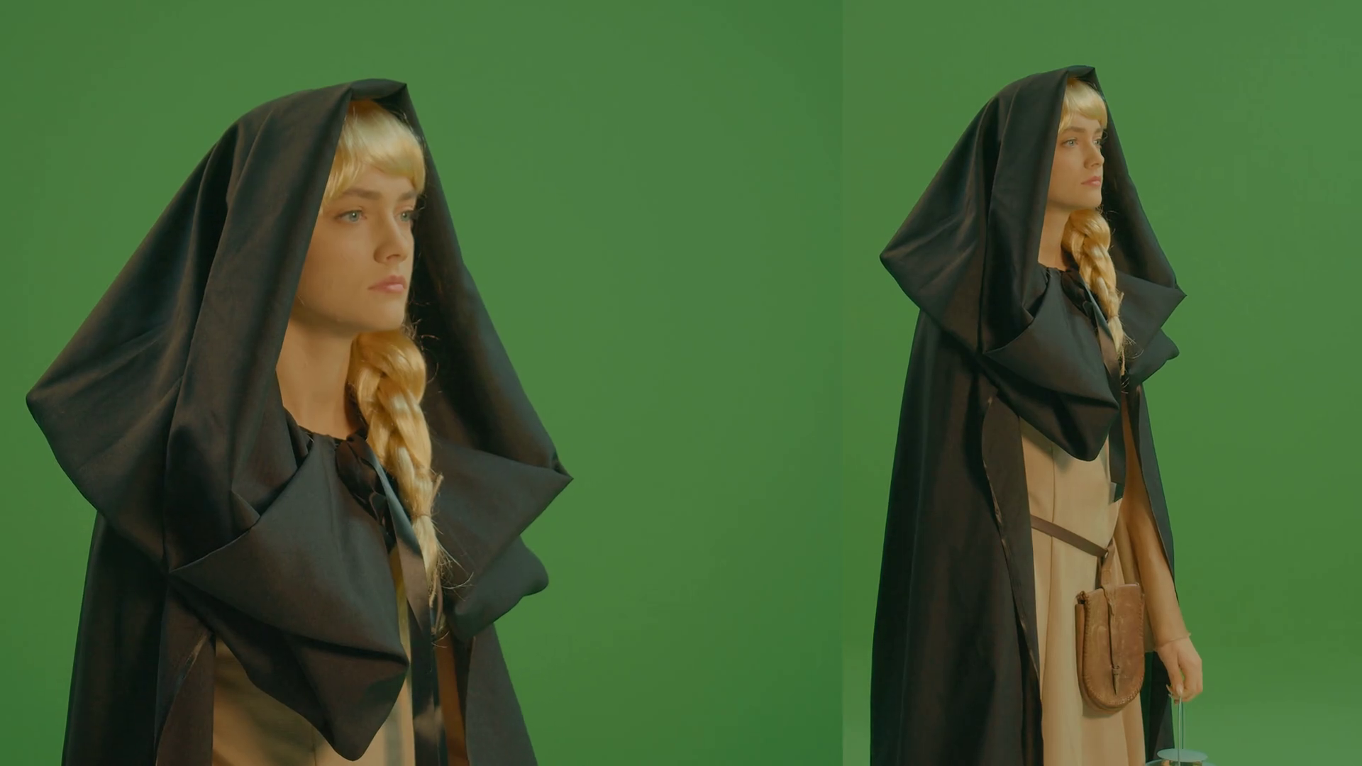 2-in-1 Split Green Screen Montage Woman Stock Footage SBV-348827546 ...