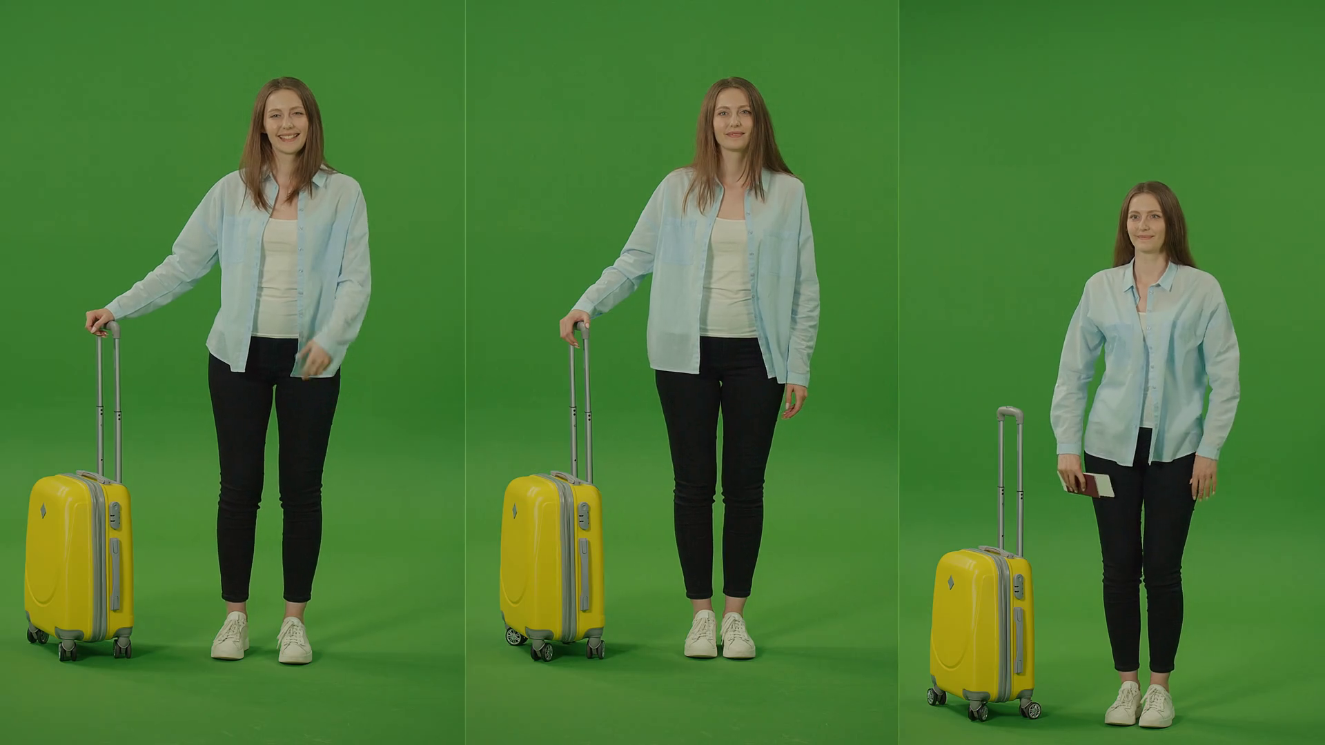 3-in-1 Split Green Screen Montage Green Stock Footage SBV-348828654 ...