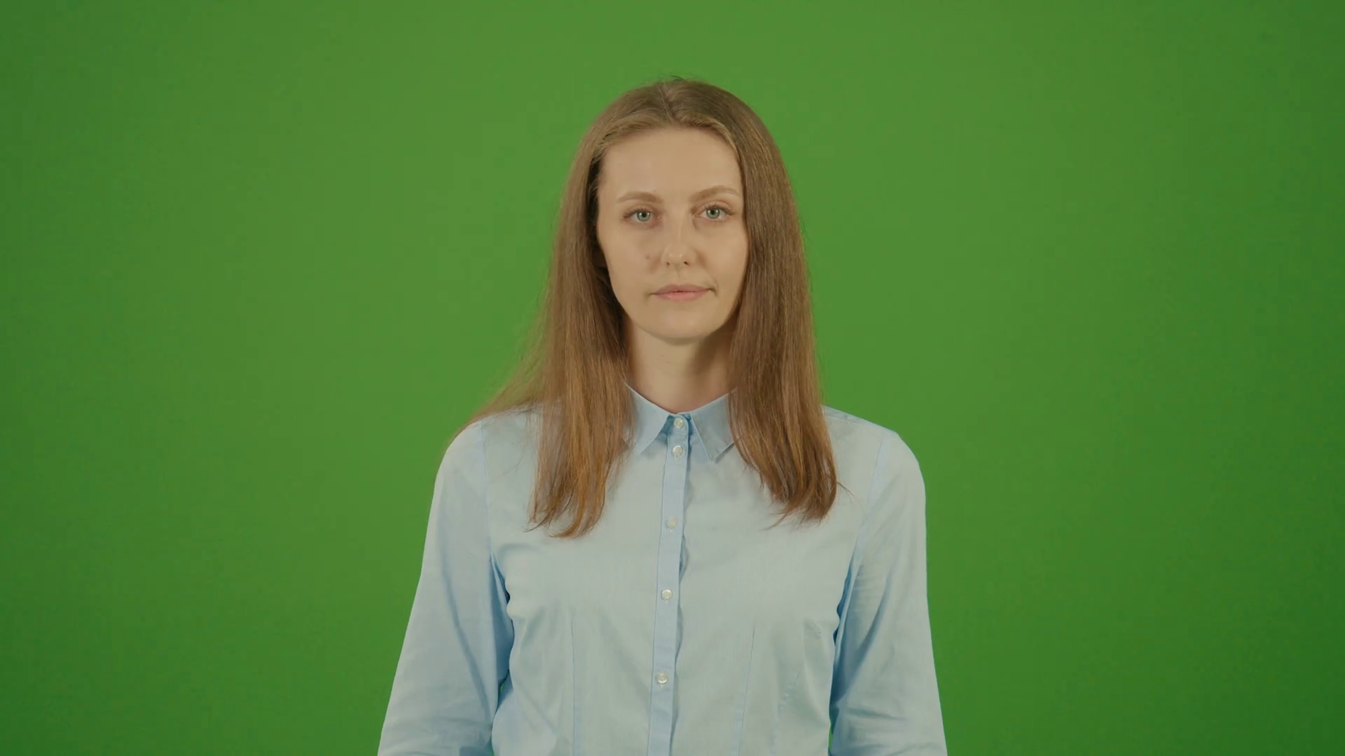 Green Screen Chroma Key Angry Girl Clapping Stock Footage SBV-348828514 ...