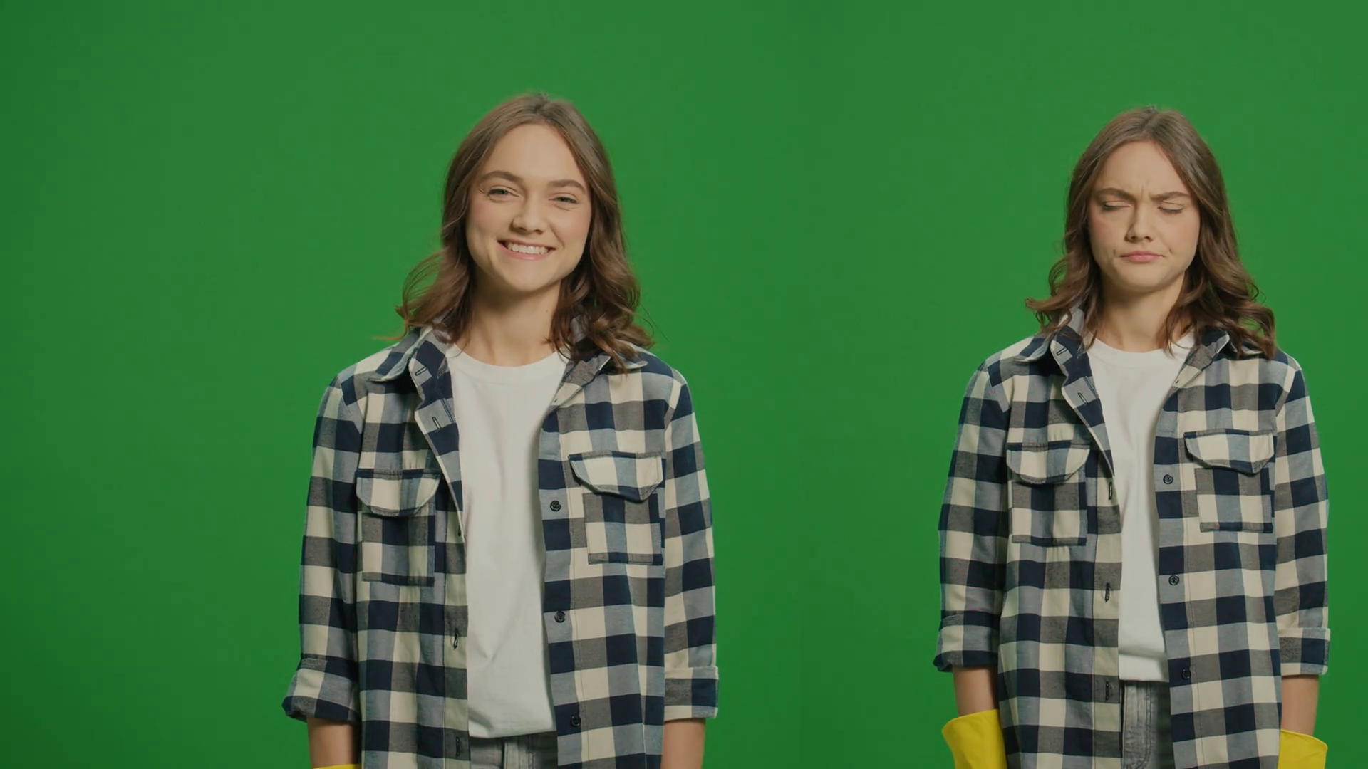 2-in-1 Split Green Screen Montage Portrait Stock Footage SBV-348814158 ...