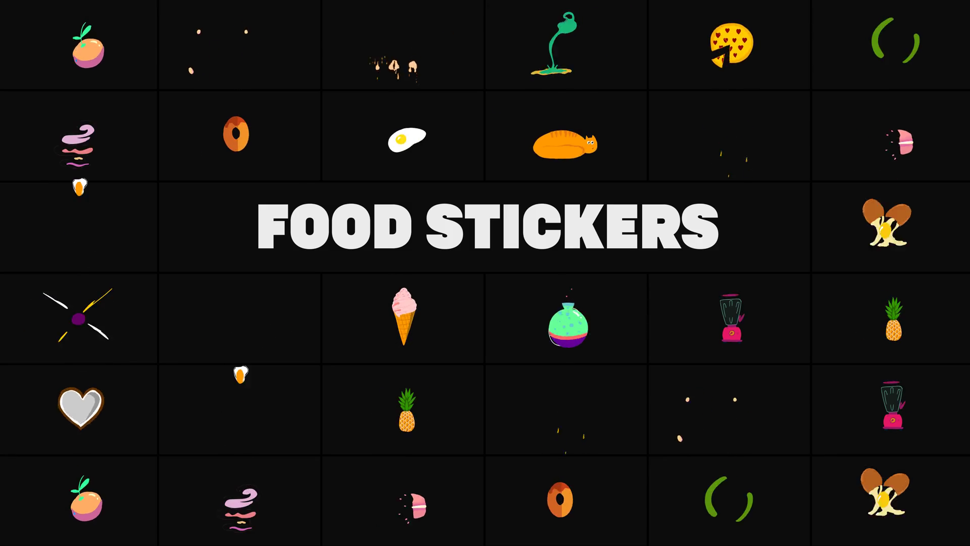 Cartoon Food Animations Motion Graphics Pack Stock Footage SBV ...