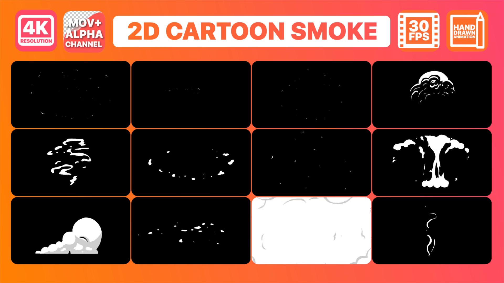 2d Cartoon Smoke Transitions Pack Includes Stock Motion Graphics SBV ...