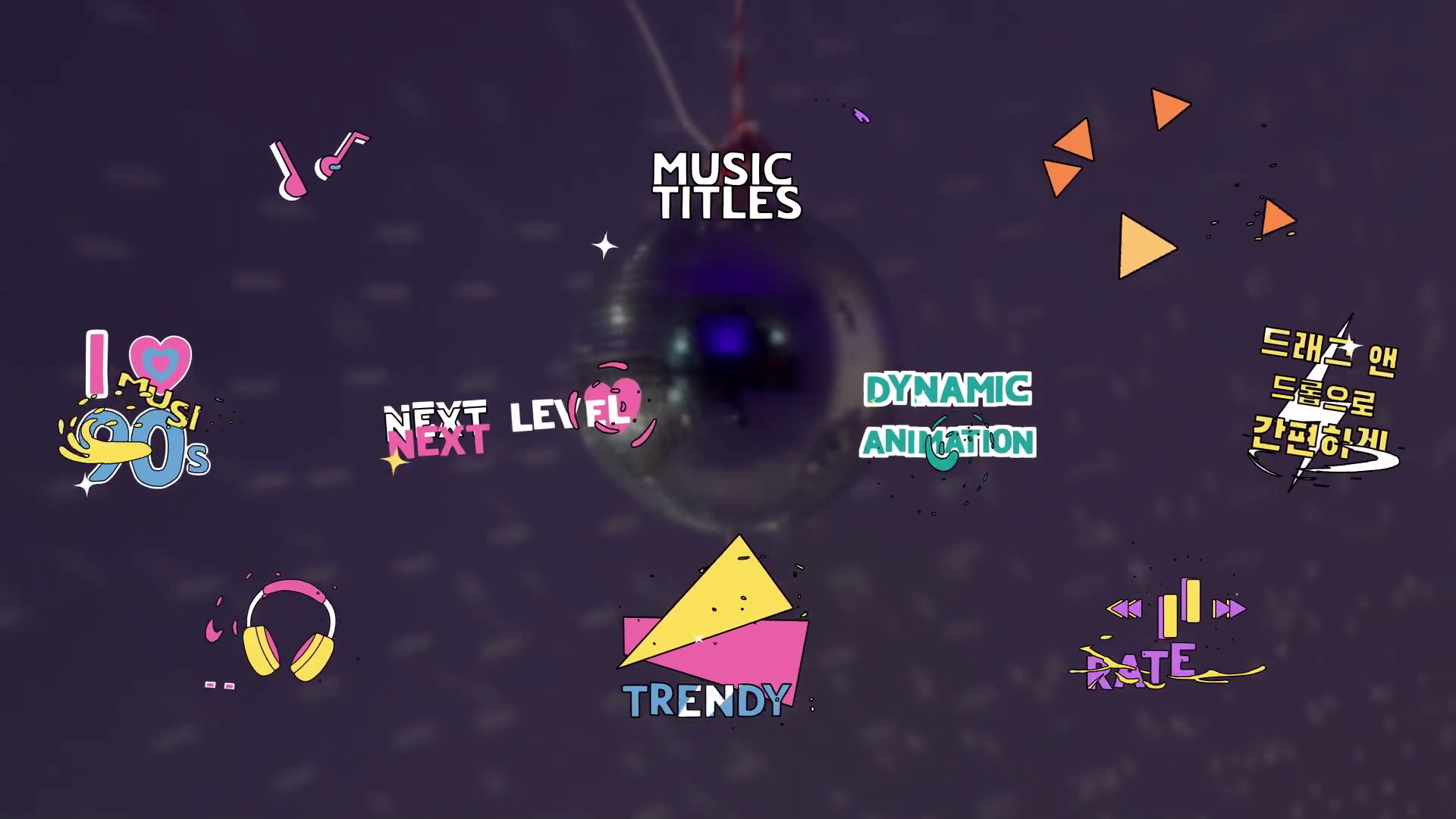 90's Music Titles | Premiere Pro Mogrt Template SBV-348983878 - Storyblocks