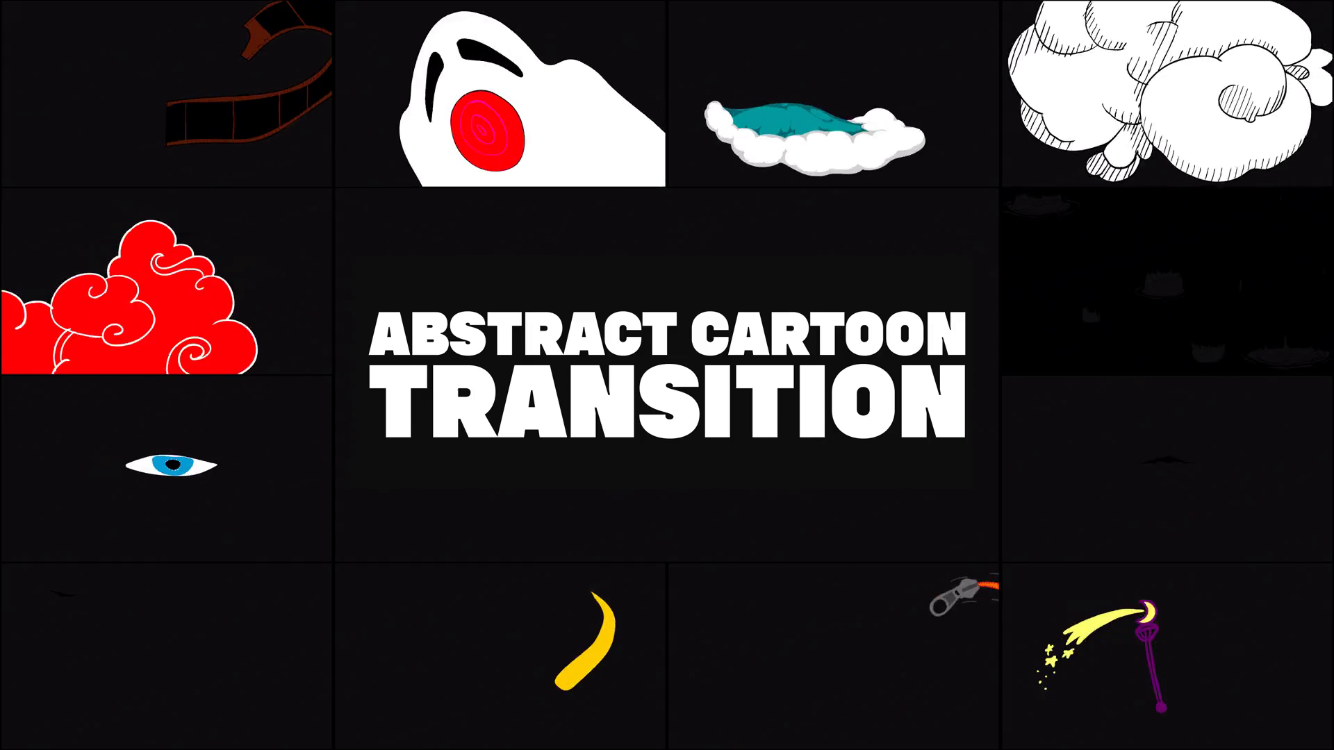 Abstract Cartoon Transitions Pack - 12 Stock Motion Graphics SBV ...