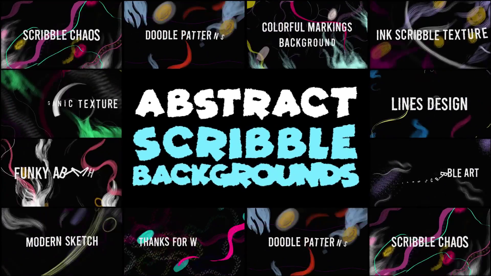 Abstract Scribble Backgrounds | Premiere Pro Template SBV-347625042 ...