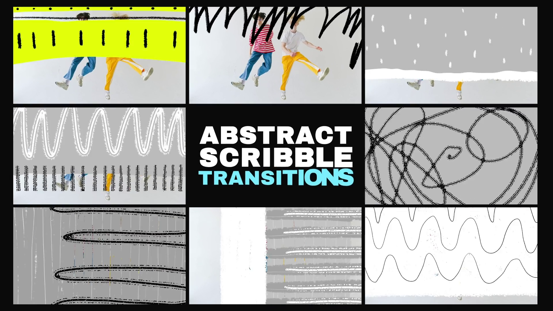 Abstract Scribble Transitions | DaVinci | DaVinci Resolve Template SBV ...