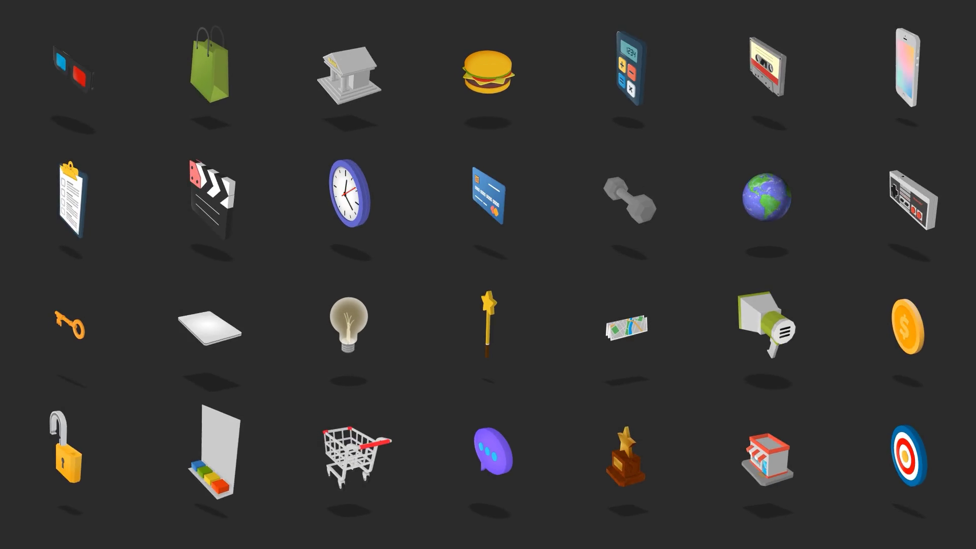 Animated 3d Icons Premiere Pro Template SBV-347799738 - Storyblocks