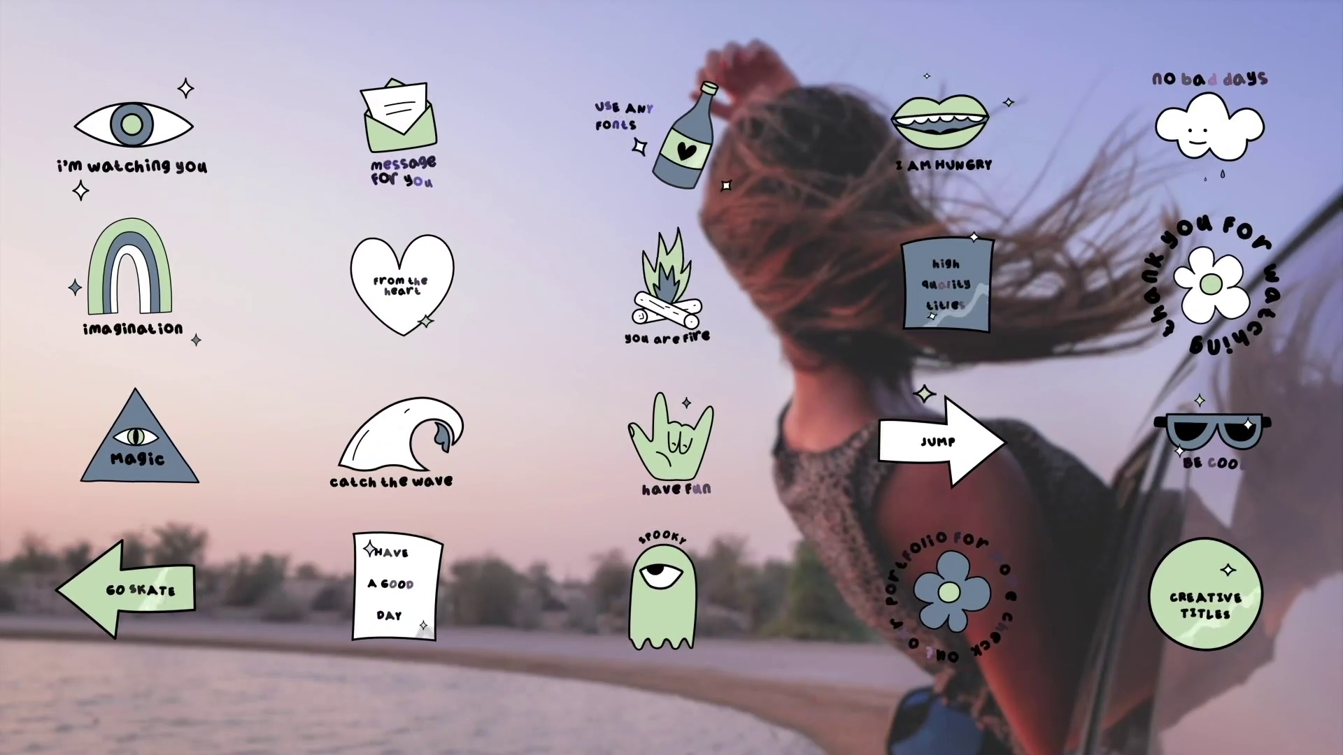 Animated Sticker Titles Effects Template SBV-347643976 - Storyblocks