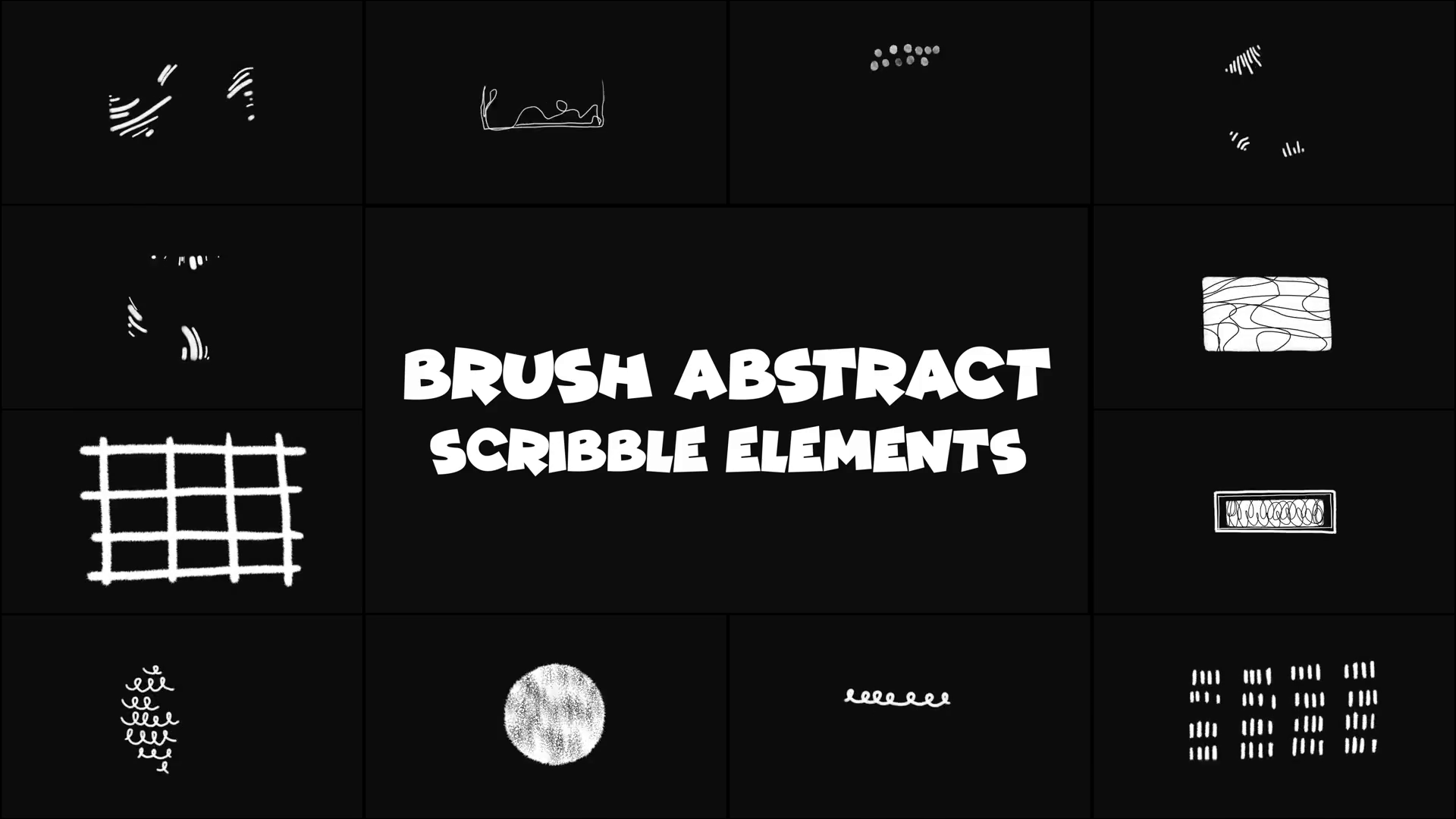 Brush Abstract Scribble Elements Is Simple Stock Footage SBV-348463130 ...