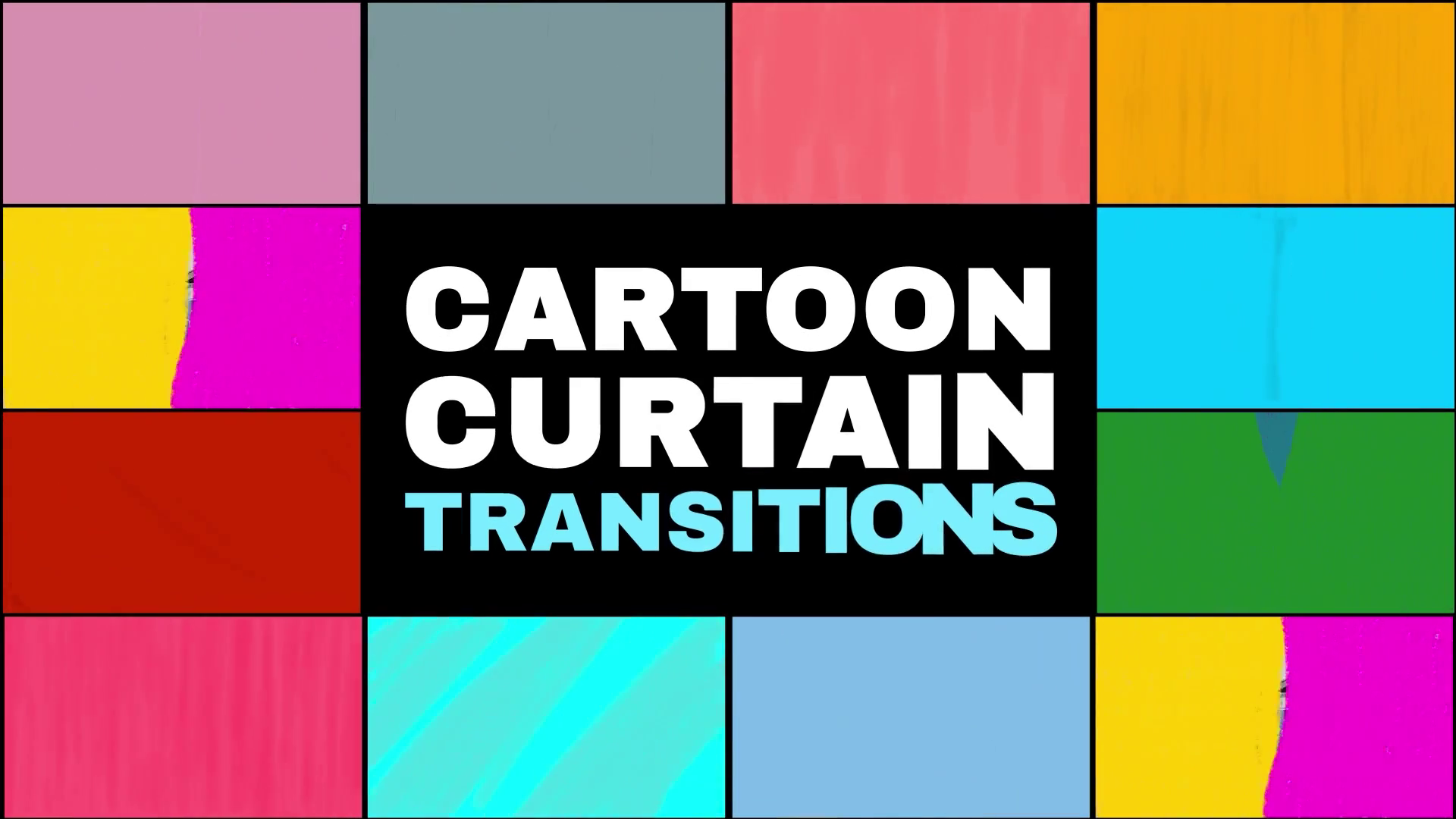 AE Template: Cartoon Curtain Transitions | Effects SBV-348996332 ...