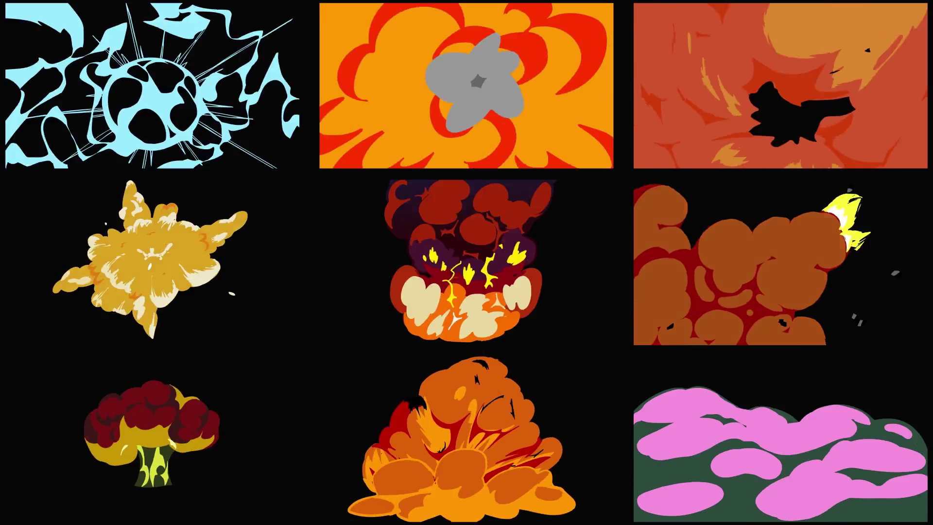 Cartoon Explosion Transitions Pack | Effects Template SBV-346982644 ...