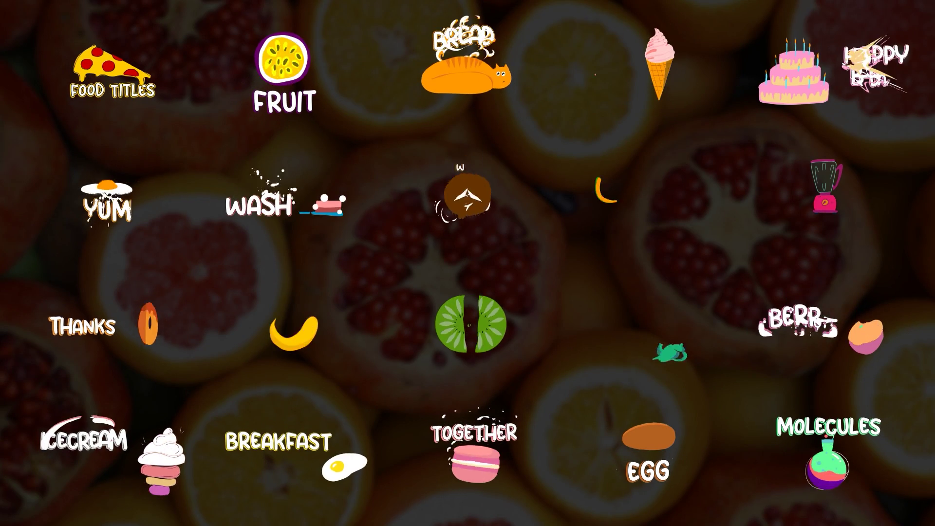 Cartoon Food Animations Titles Premiere Pro Template SBV-347569032 ...