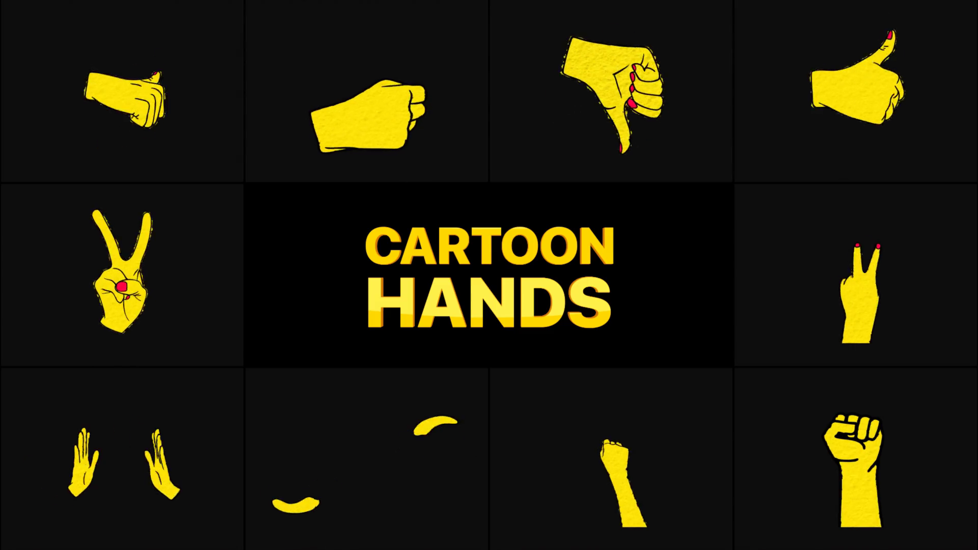 Cartoon Hands Motion Graphics Is Great Stock Footage SBV-348491023 ...