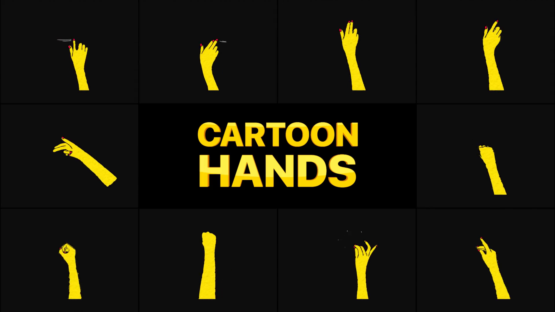 Cartoon Hands Is Cool-looking Motion Stock Footage SBV-348547870 ...