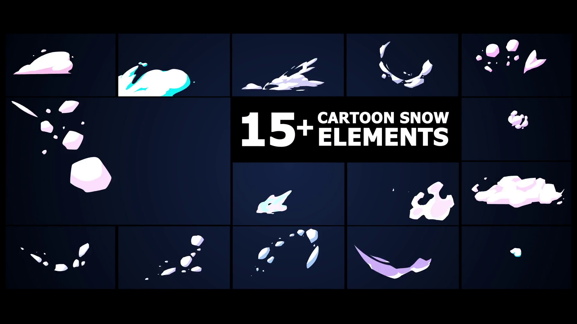 AE Template: Cartoon Snow Elements | Effects SBV-348613511 - Storyblocks
