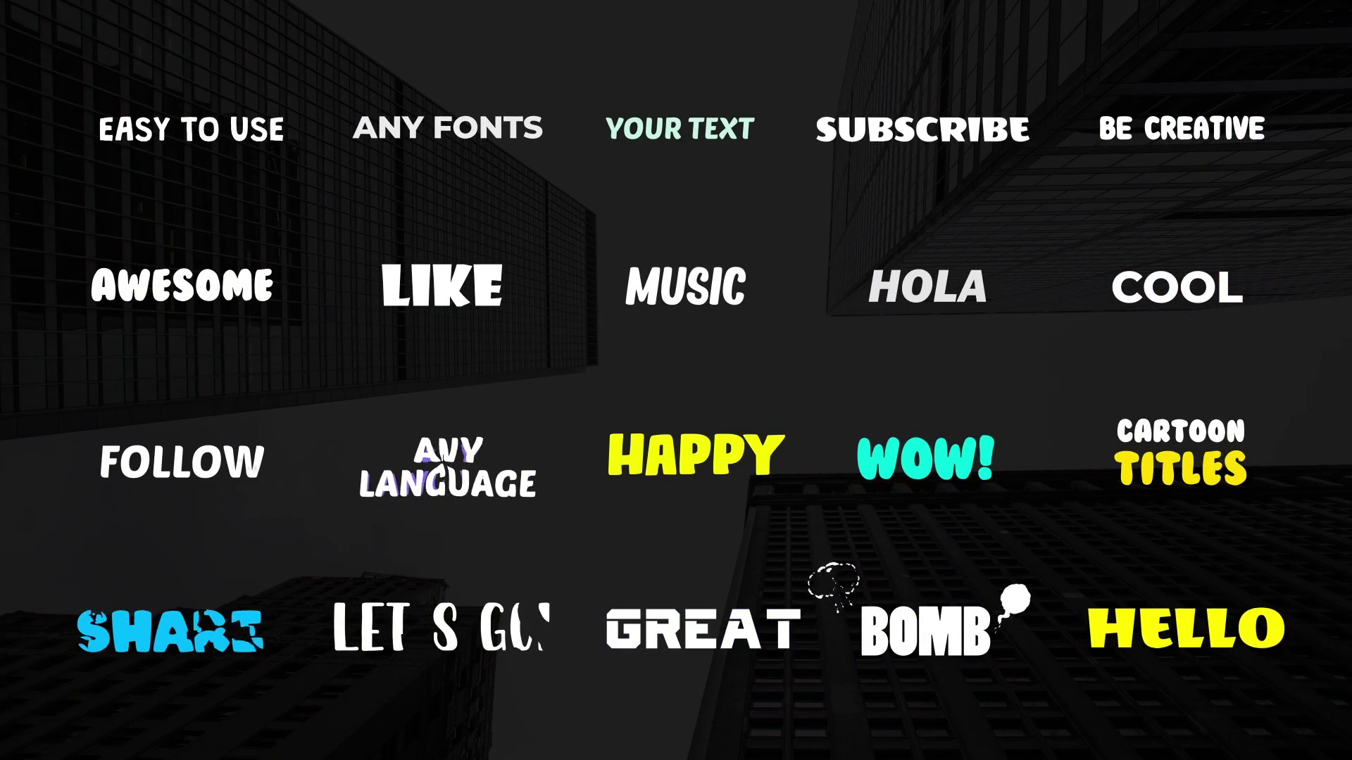 Cartoon Titles | Effects Template SBV-346441670 - Storyblocks