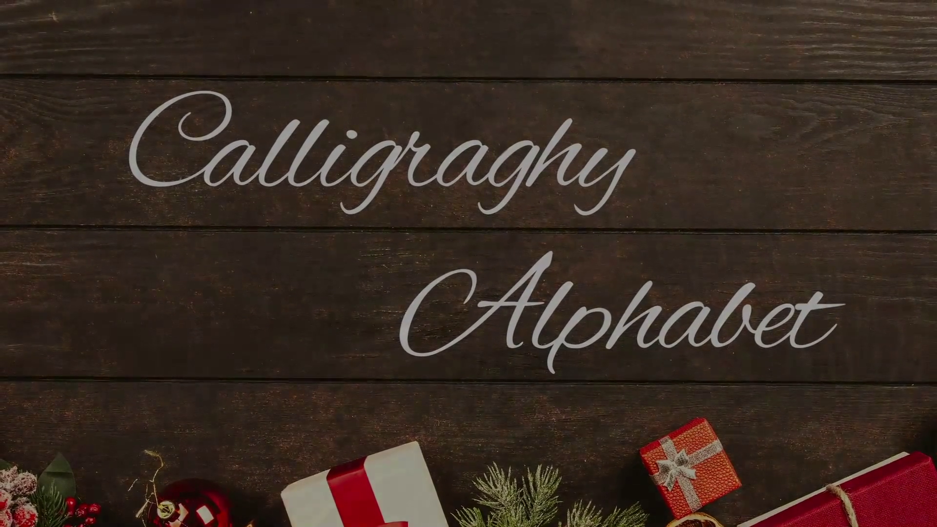 Christmas Calligraphy Alphabet | Premiere Template SBV-347285765 ...