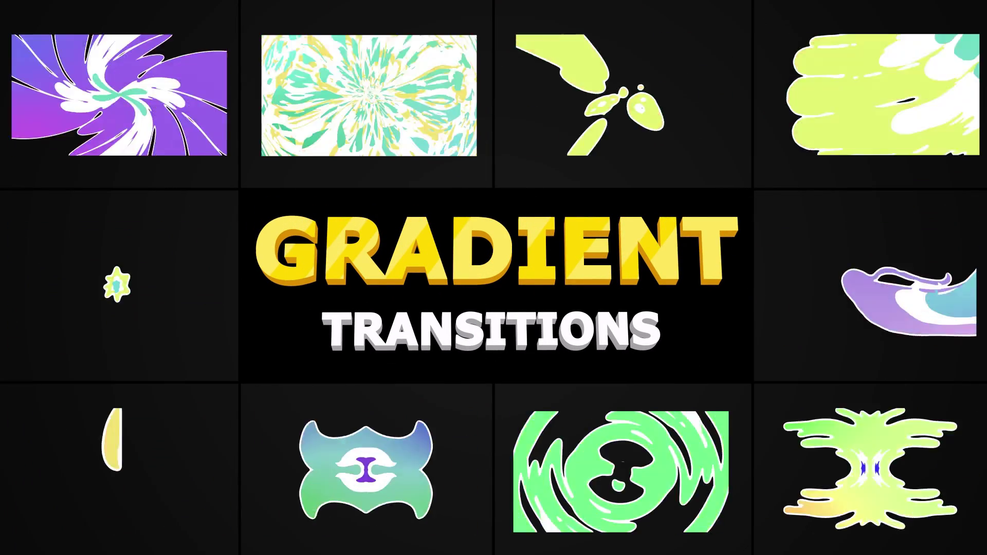 Colorful Cartoon Transitions - Storyblocks