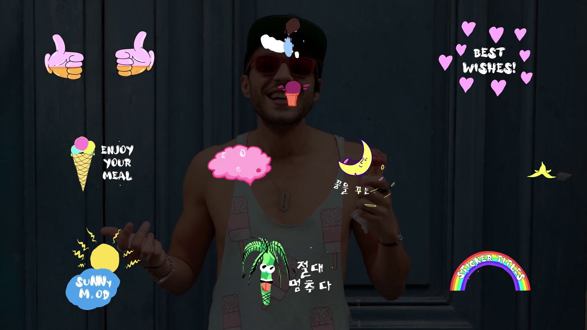 Colorful Sticker Titles Premiere Pro Template SBV-348602500 - Storyblocks