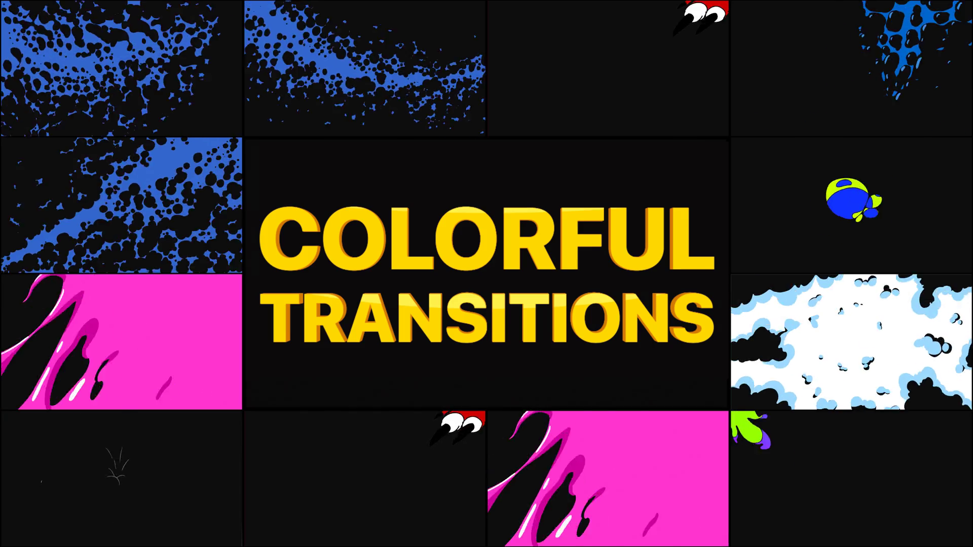 Colorful Transitions Motion Graphics Pack Is Stock Footage SBV ...