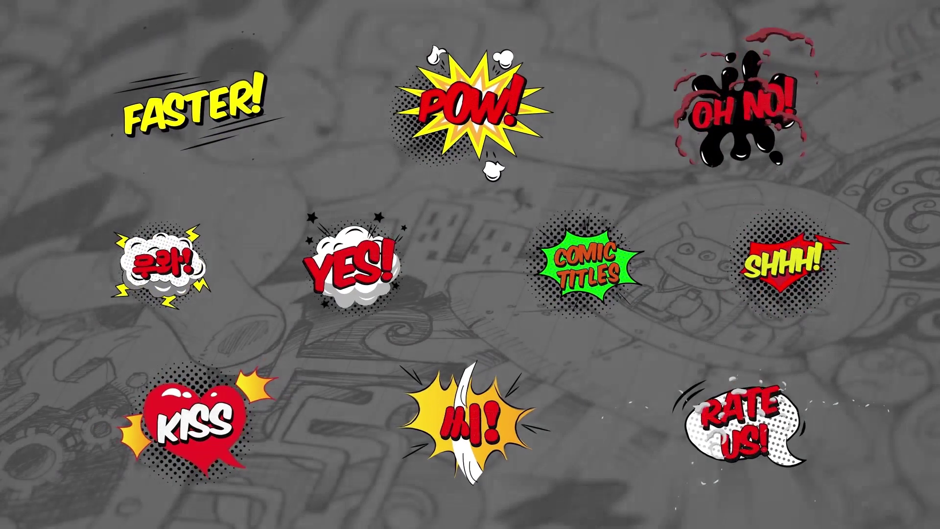 Comic Titles Premiere Pro Template SBV-348812073 - Storyblocks