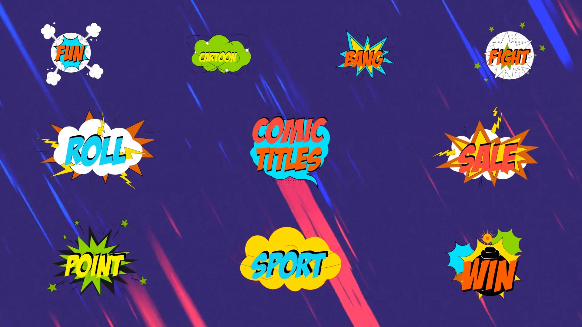 Comic Titles | Premiere Pro MOGRT 00:38 SBV-346790574 - Storyblocks