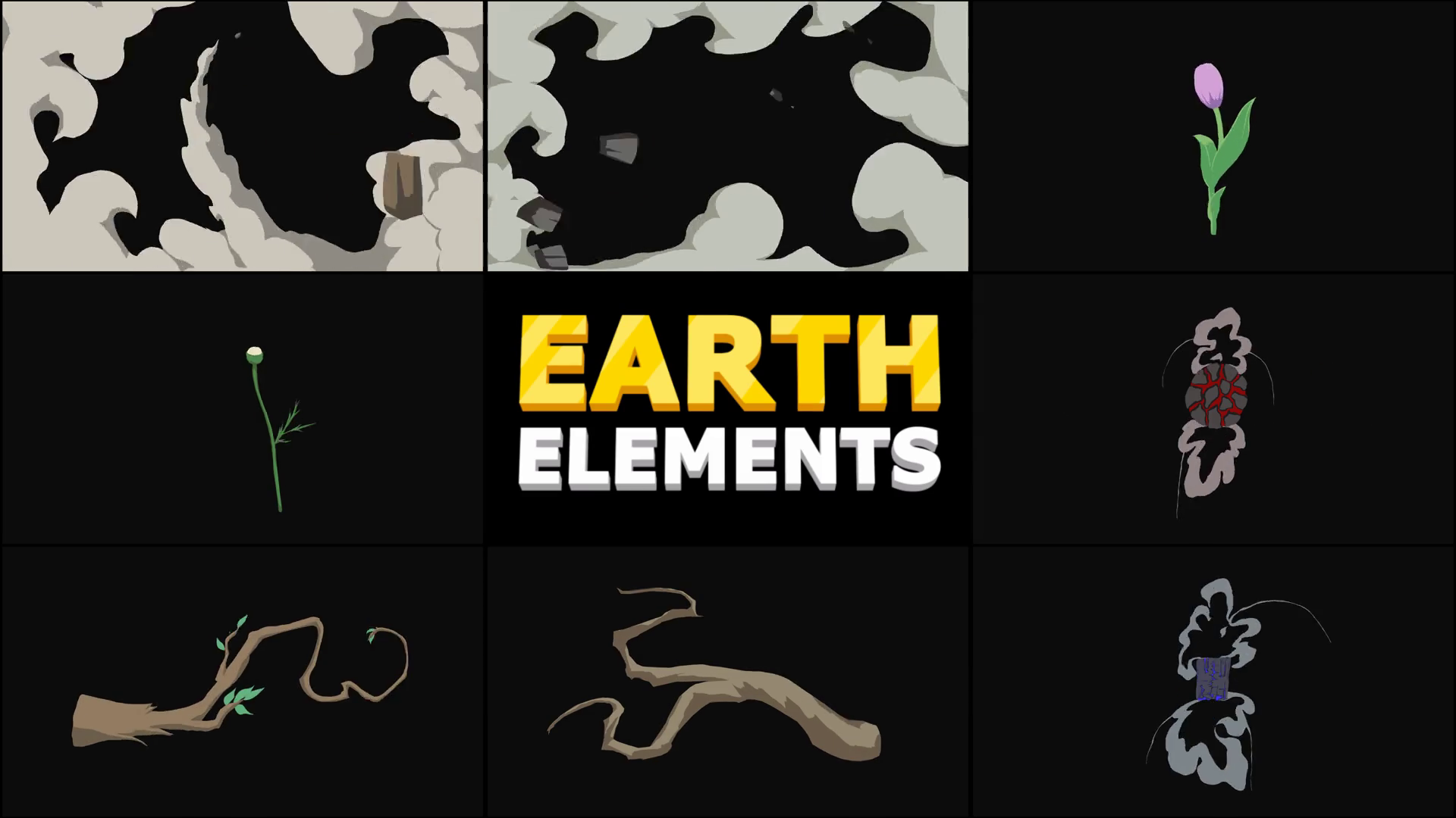 Earth Elemearth Elements Motion Graphics Stock Footage SBV-348484822 ...