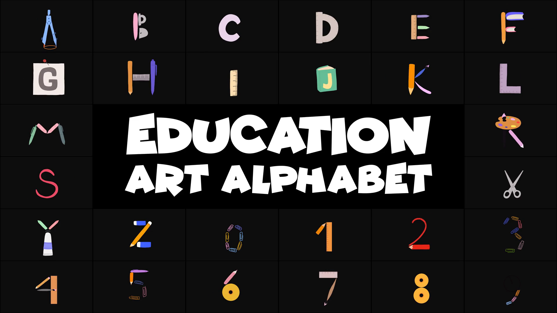 Education Art Alphabet Is Colorful Useful Stock Footage SBV-347806308 ...