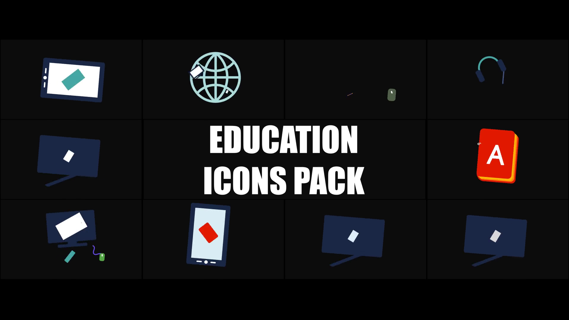 Education Icons Motion Graphics Pack Is Stock Footage SBV-348406299 ...