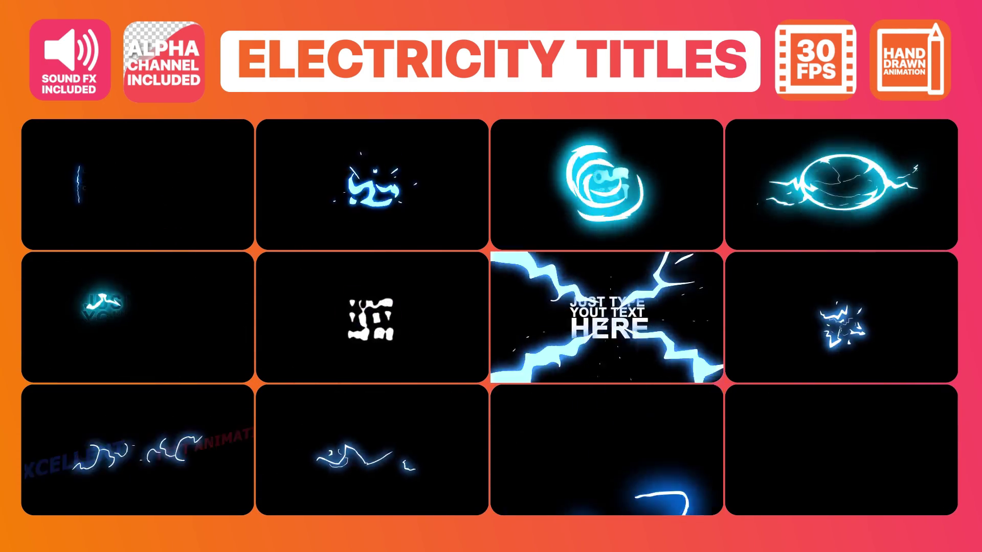 Electricity Titles Collection | Effects Template SBV-338497061 ...