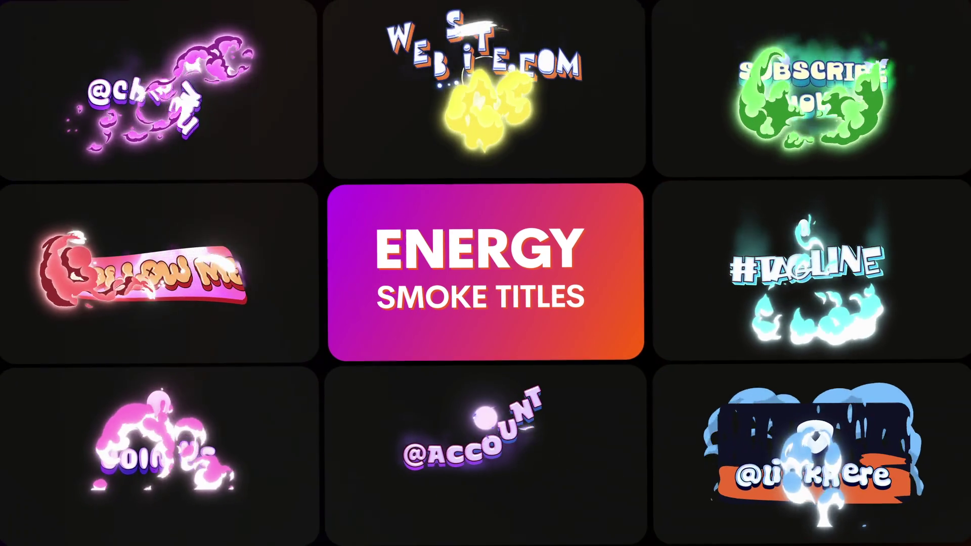 AE Template: Energy Smoke Titles | Effects SBV-352033237 - Storyblocks