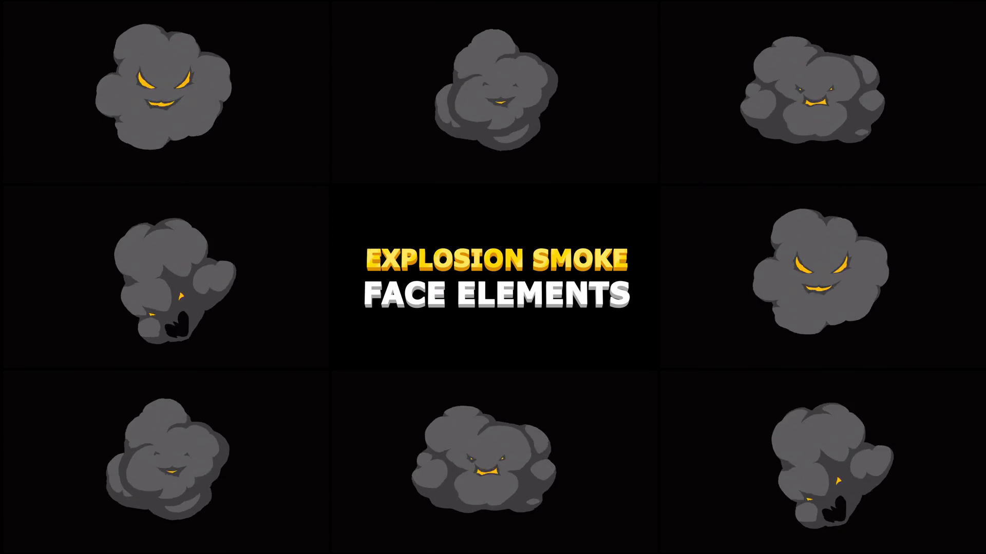 Explosion Smoke Face Elements Is Explosive Stock Footage SBV-348767559 ...
