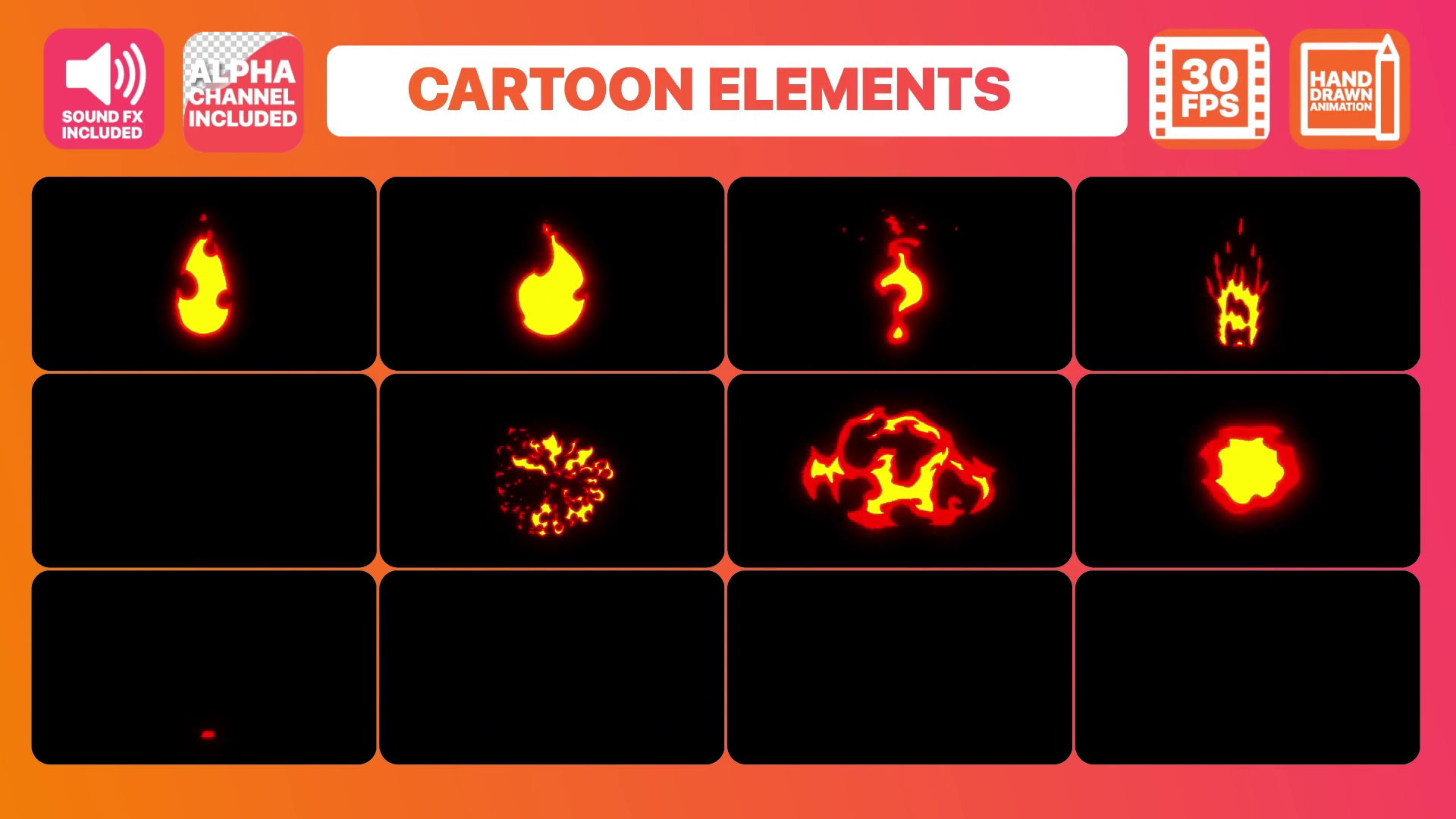 Fire Elements Titles And Transitions | FCPX 01:10 SBV-338546564 ...