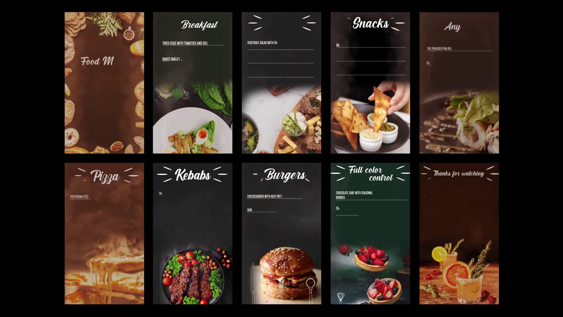 Food Menu Stories Premiere Pro Template SBV-347058663 - Storyblocks