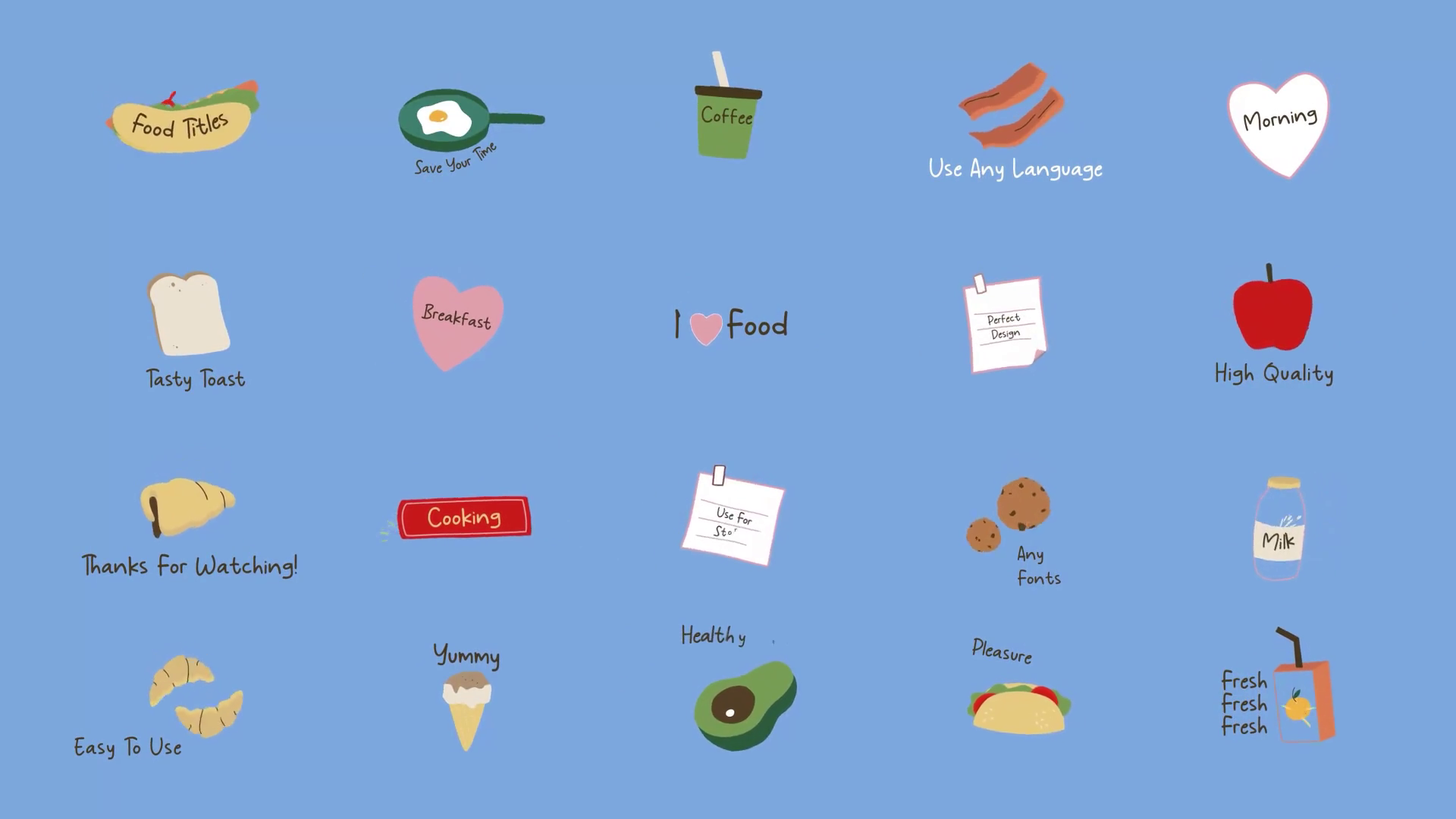 Food Titles DaVinci Resolve Template SBV-348899139 - Storyblocks