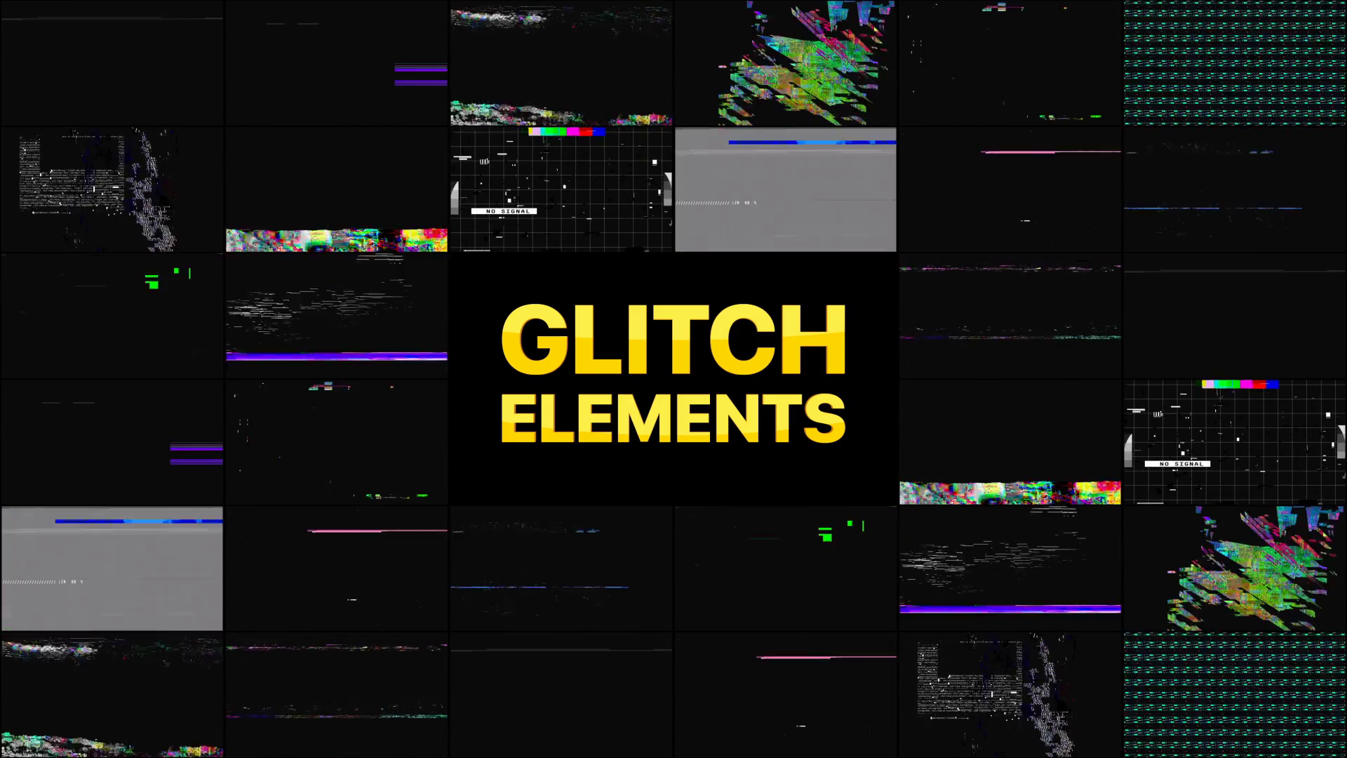 Glitch Full Screen Motion Graphics Pack - Stock Motion Graphics SBV ...