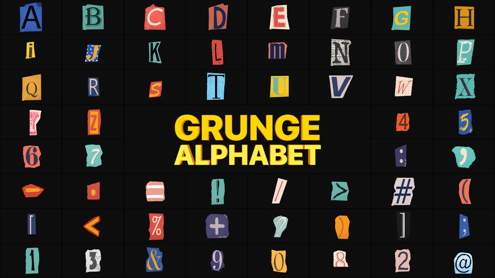 Grunge Alphabet Motion Graphics Pack Is Stock Footage SBV-348562586 ...