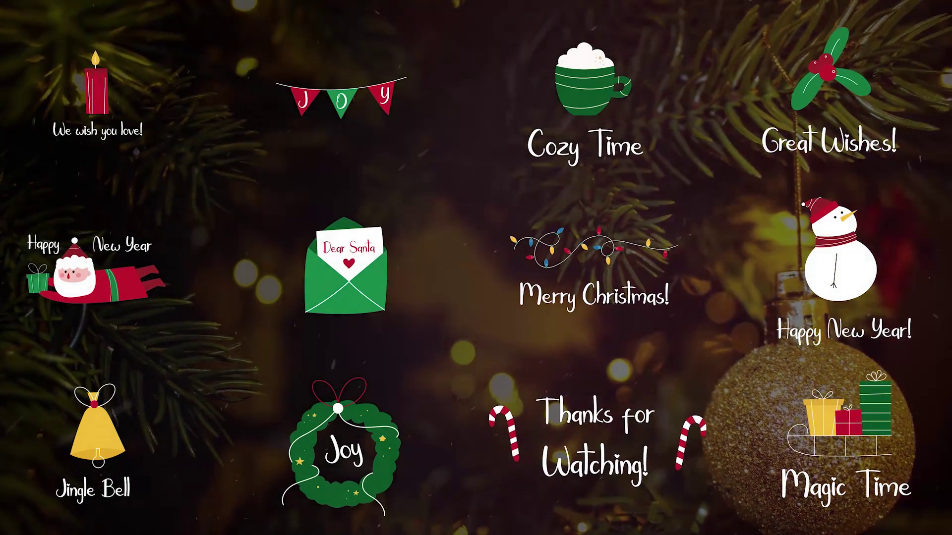 Hand Drawn Christmas Titles Effects Template SBV-347277259 - Storyblocks